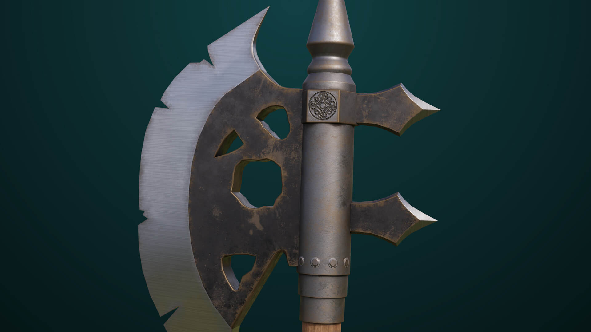 Battle Axe 16 All Pbr Unity Ue Textures Included - 3D Model by Eight Vertex