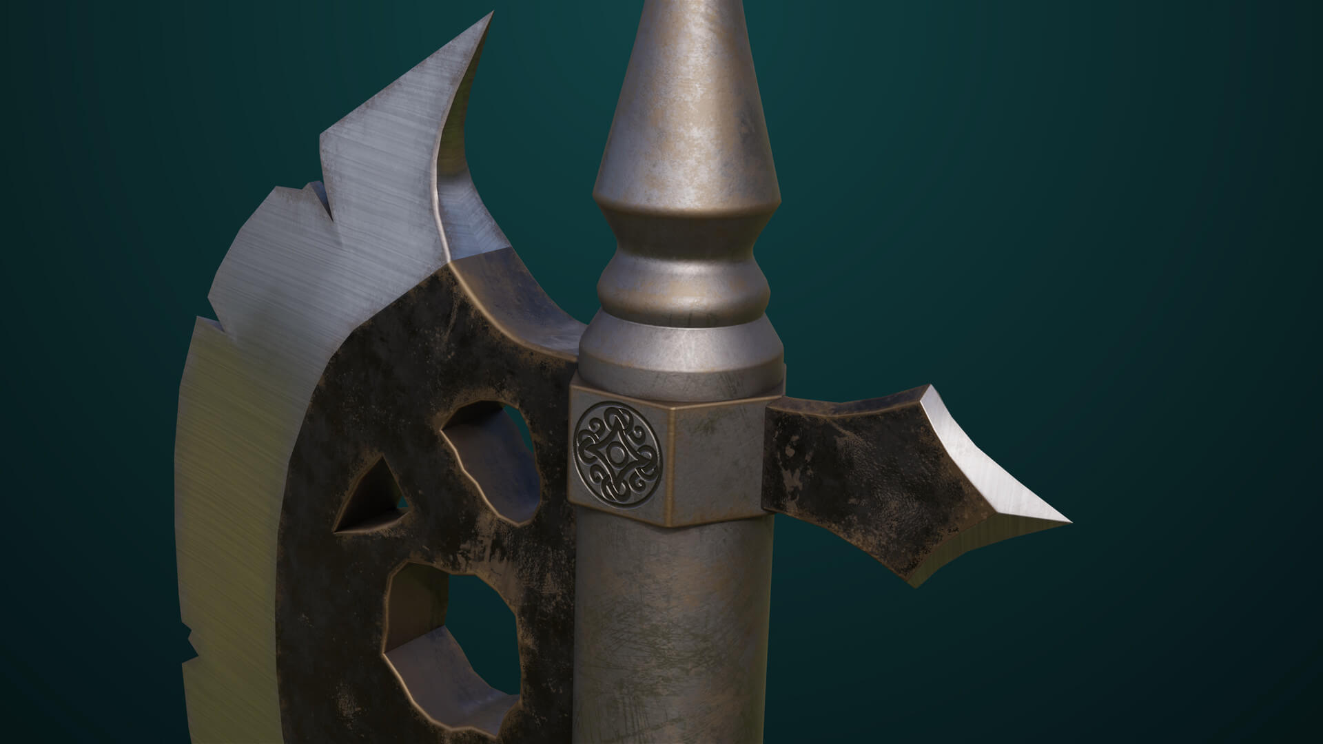 Battle Axe 16 All Pbr Unity Ue Textures Included - 3D Model by Eight Vertex