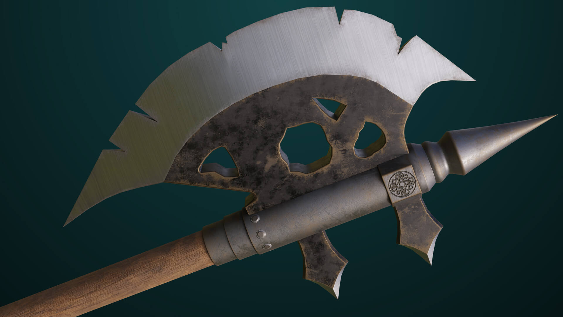 Battle Axe 16 All Pbr Unity Ue Textures Included - 3D Model by Eight Vertex