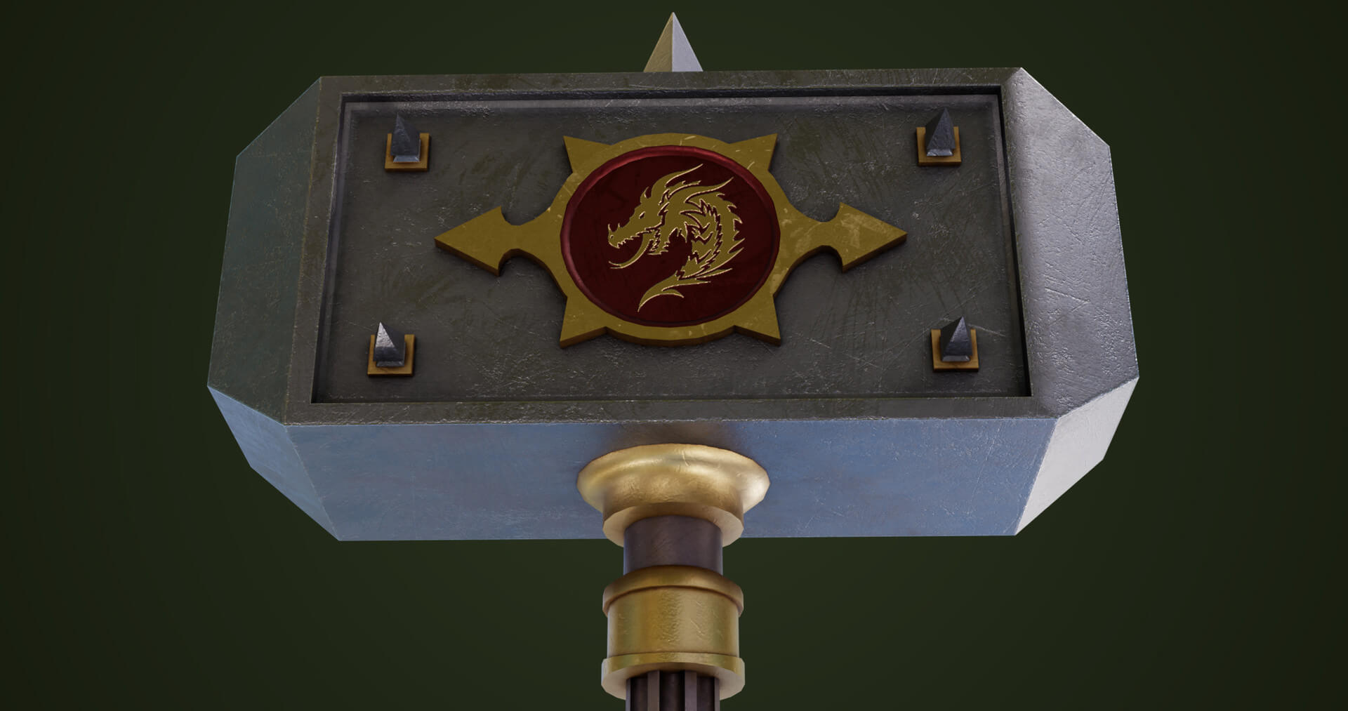 Battle Hammer 01 All PBR Unity UE Textures - 3D Model by Eight Vertex