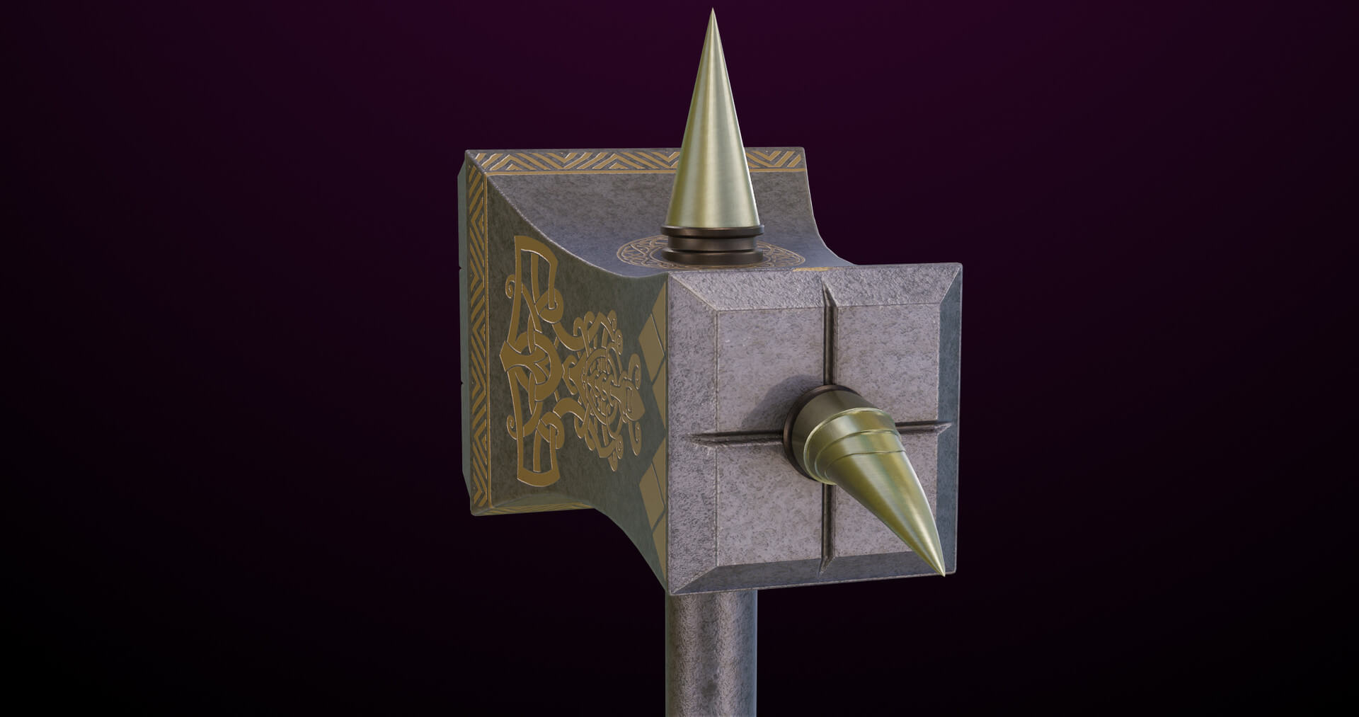 Battle Hammer 03 All PBR Unity UE Textures - 3D Model by Eight Vertex