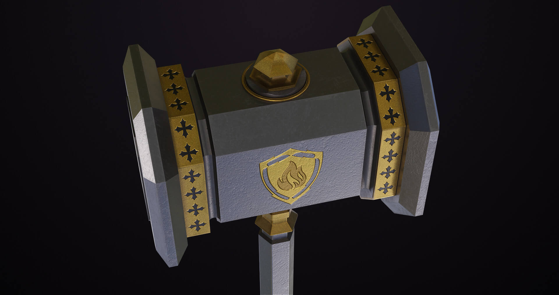 Battle Hammer 06 All PBR Unity UE Textures - 3D Model by Eight Vertex