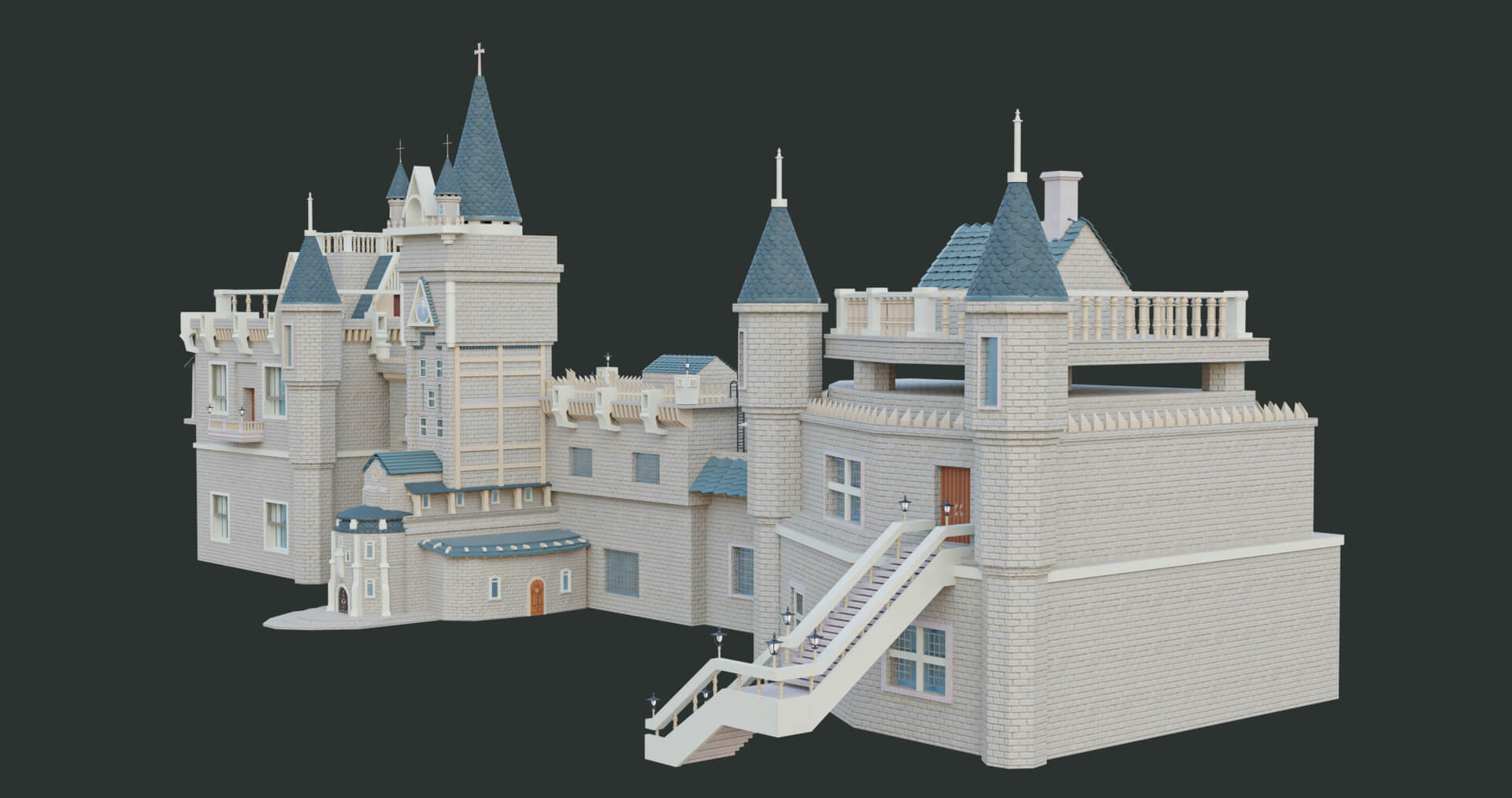 Castle All PBR Unity UE Textures - 3D Model by Eight Vertex