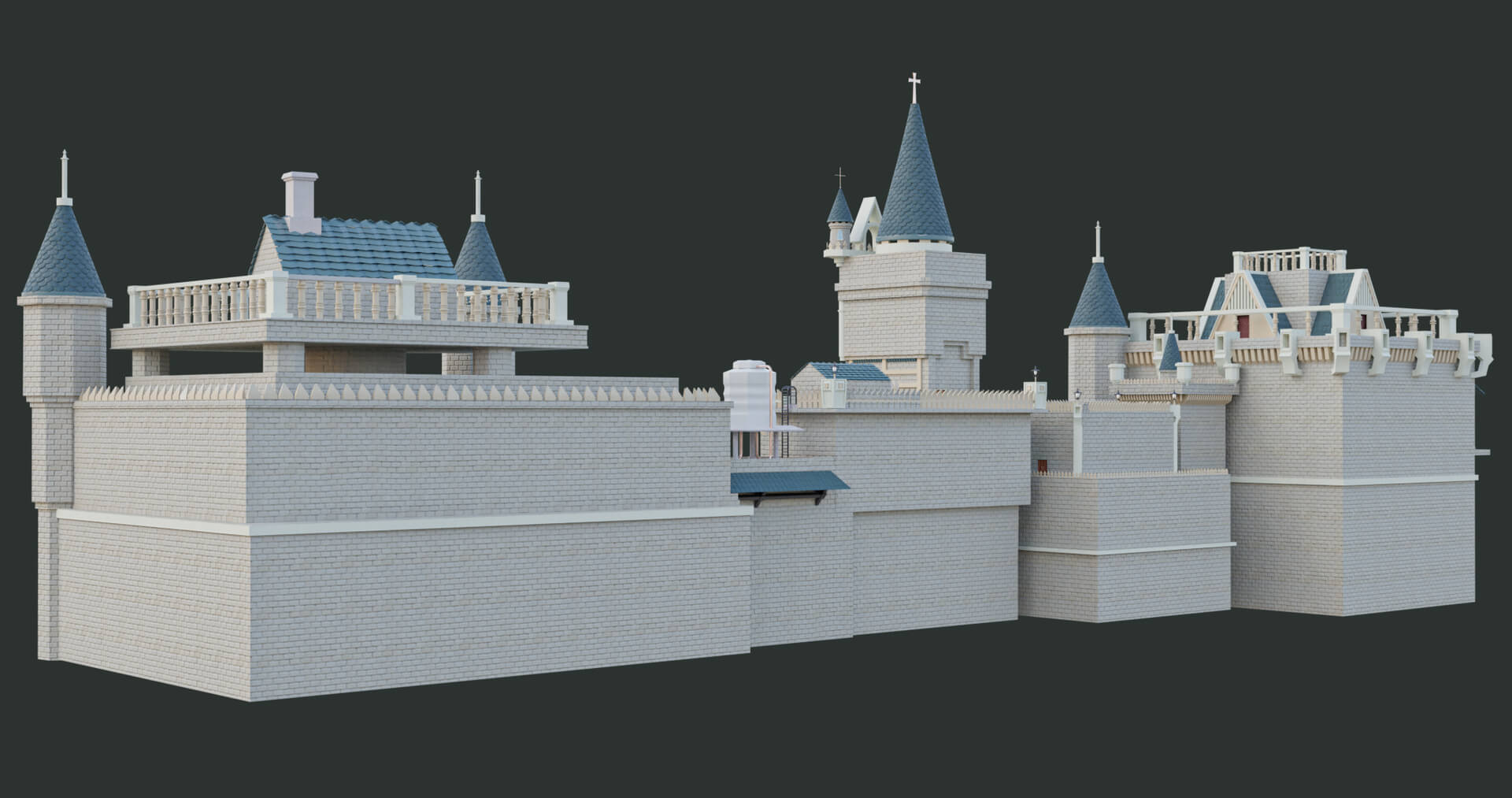 Castle All PBR Unity UE Textures - 3D Model by Eight Vertex