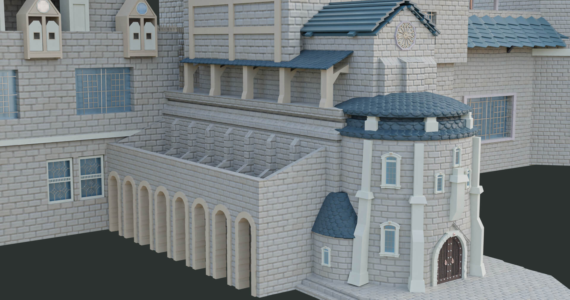 Castle All PBR Unity UE Textures - 3D Model by Eight Vertex