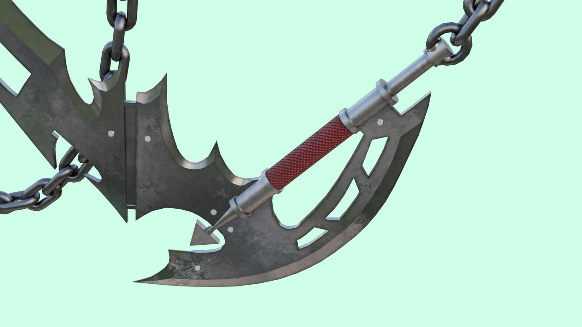 Chain Flail Blade Weapon - 3D Model by Eight Vertex