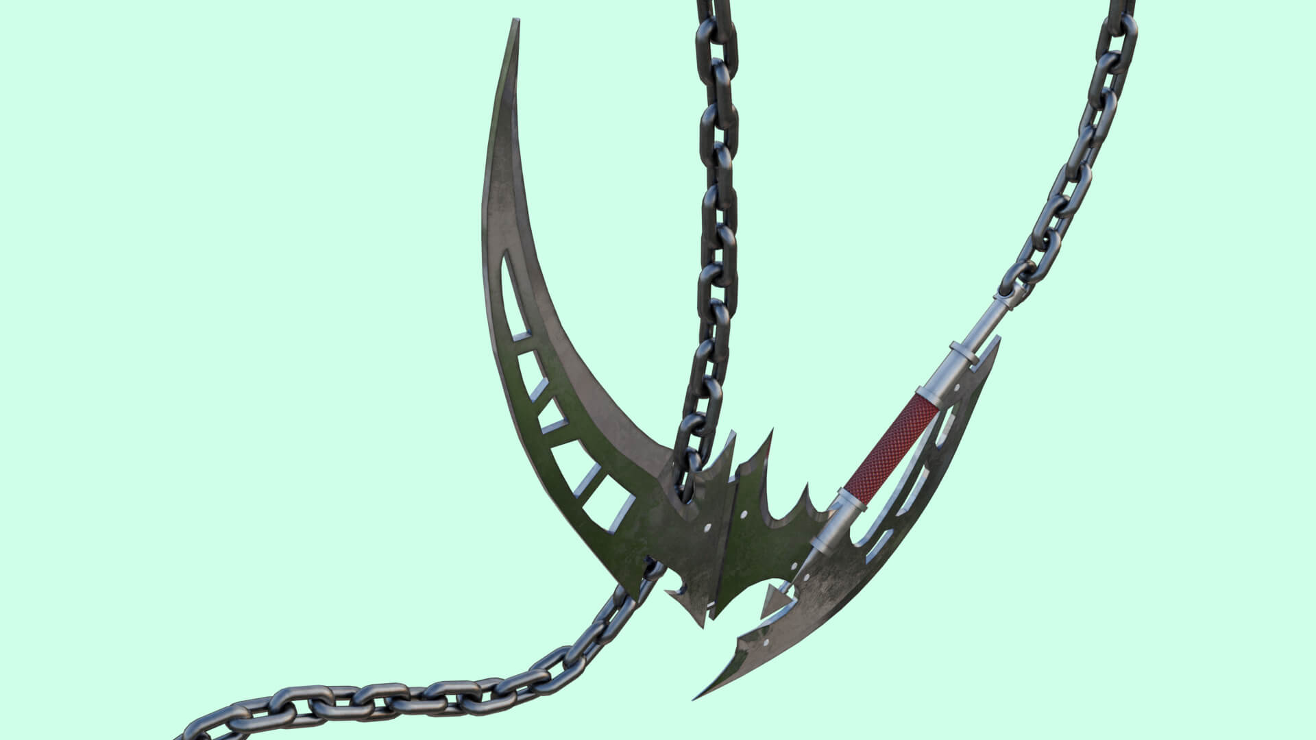 Chain Flail Blade Weapon - 3D Model by Eight Vertex