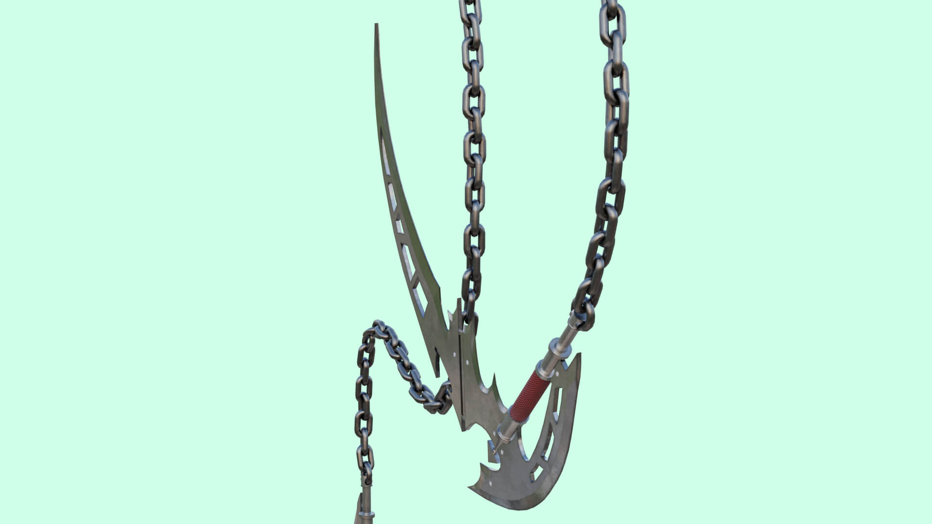 Chain Flail Blade Weapon - 3D Model by Eight Vertex