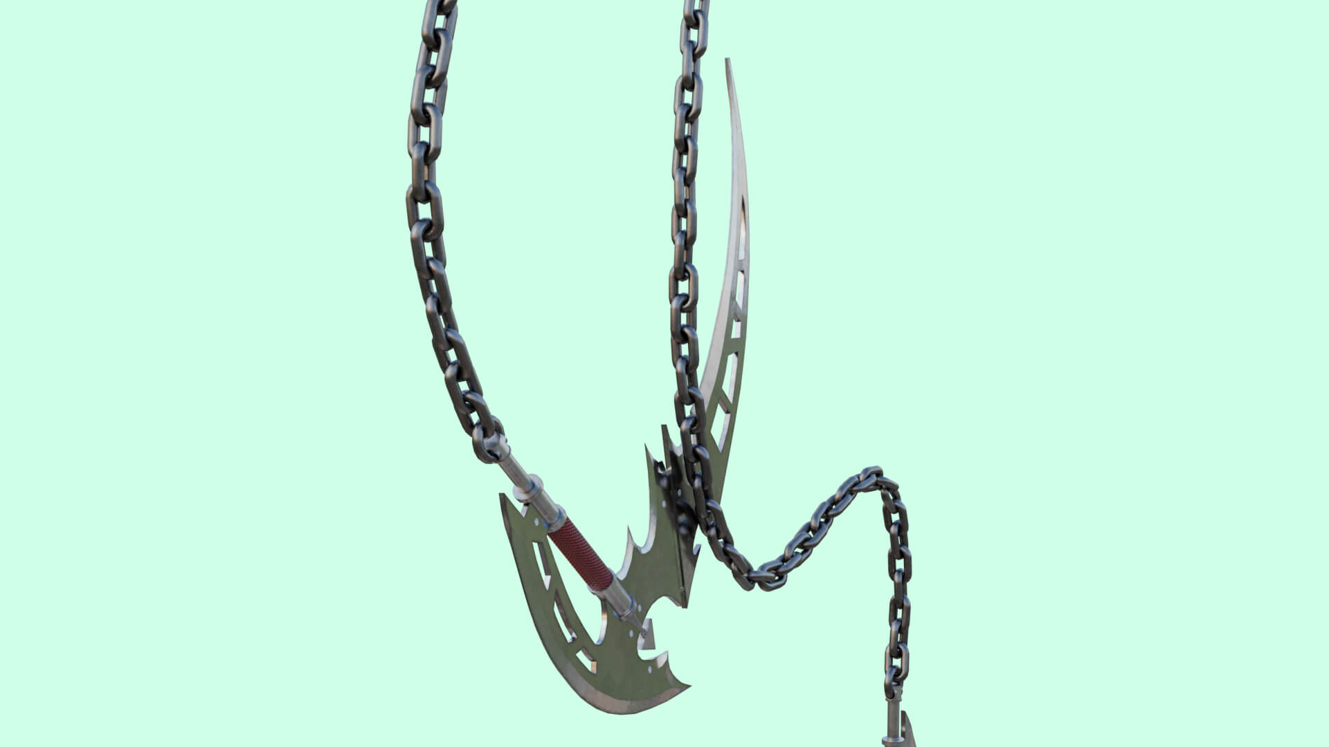 Chain Flail Blade Weapon - 3D Model by Eight Vertex