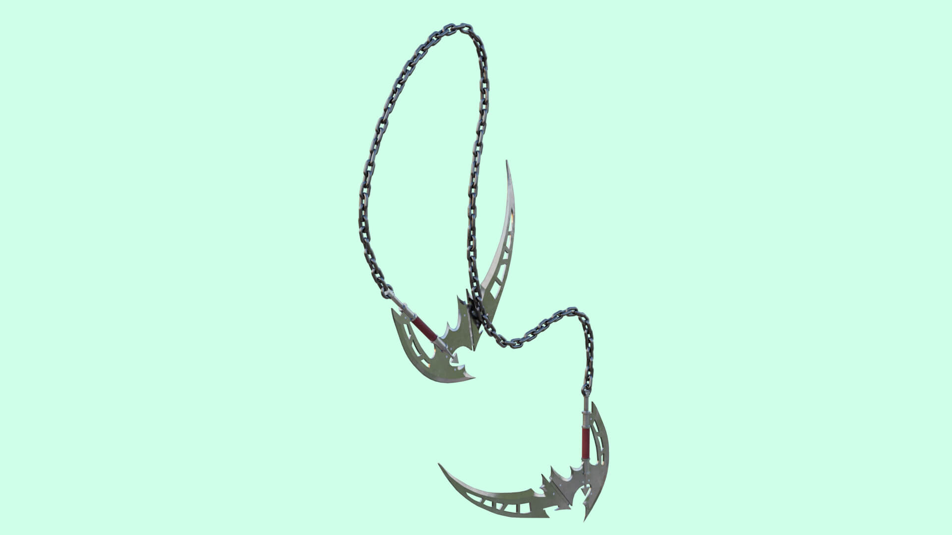 Chain Flail Blade Weapon - 3D Model by Eight Vertex