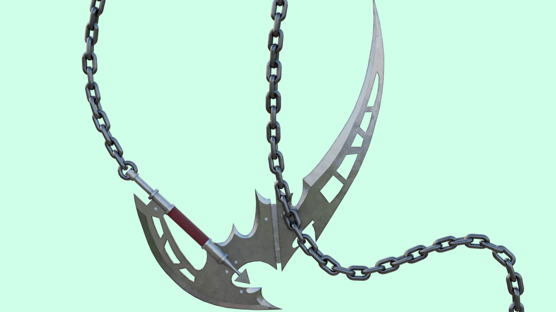 Chain Flail Blade Weapon - 3D Model by Eight Vertex