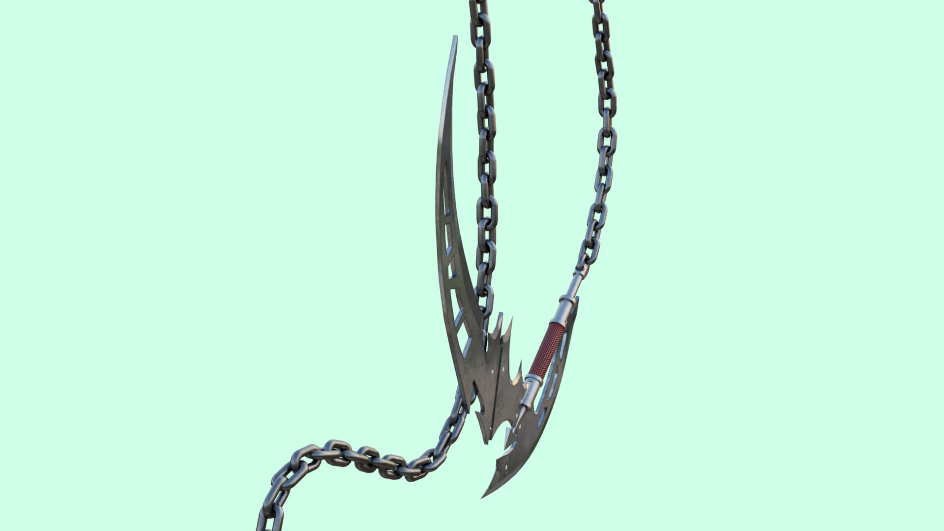 Chain Flail Blade Weapon - 3D Model by Eight Vertex