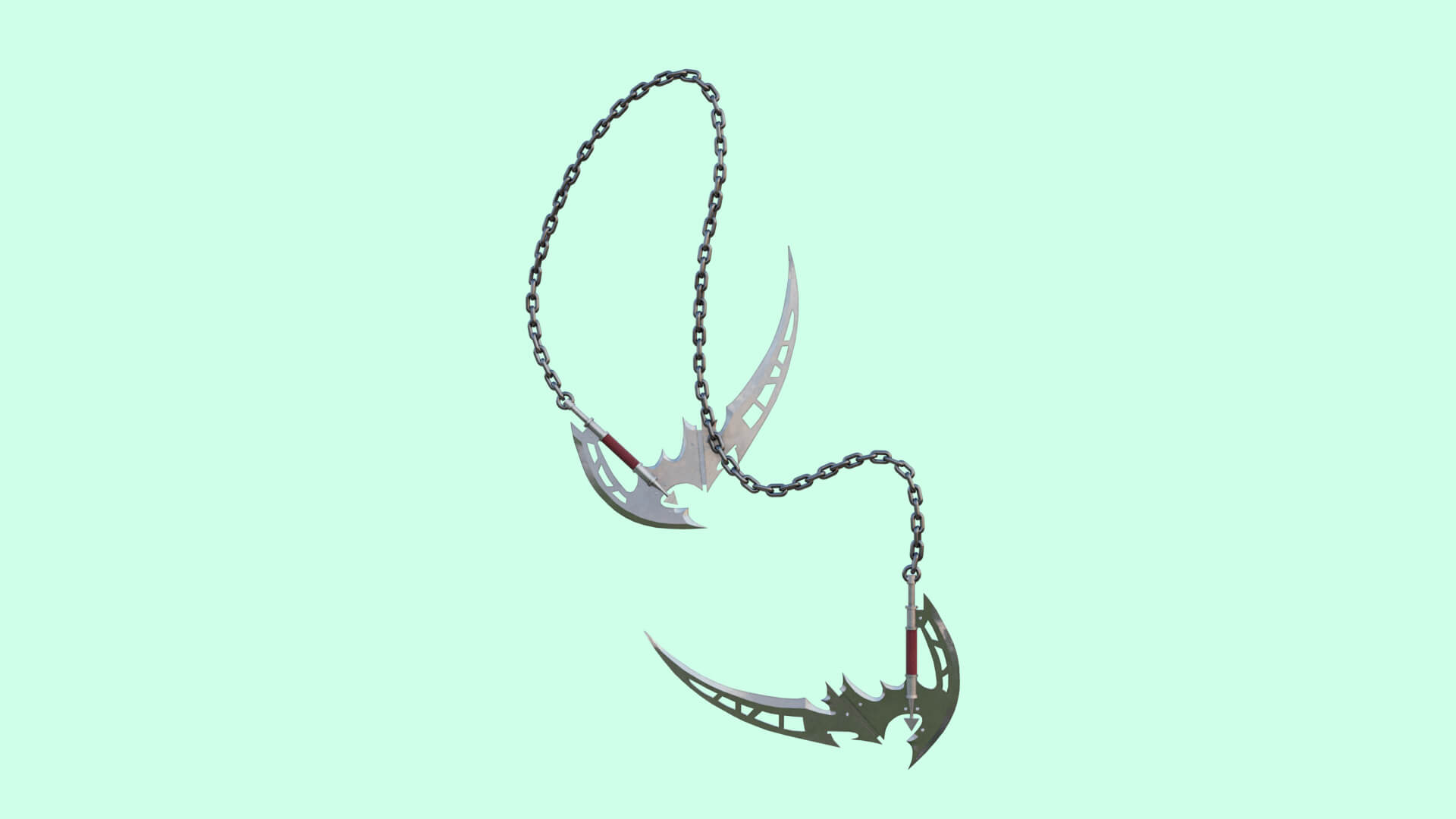 Chain Flail Blade Weapon - 3D Model by Eight Vertex