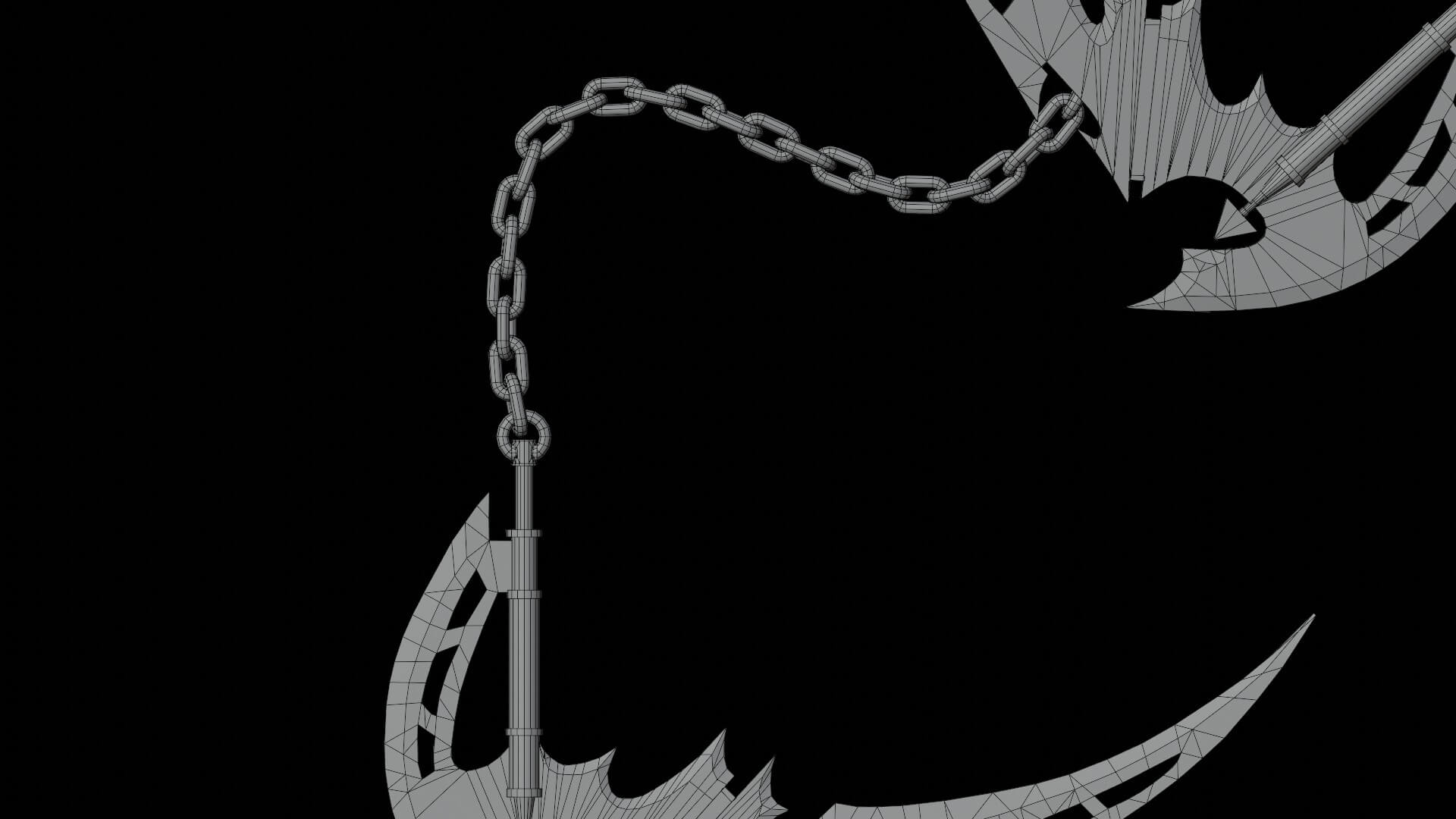 Chain Flail Blade Weapon - 3D Model by Eight Vertex