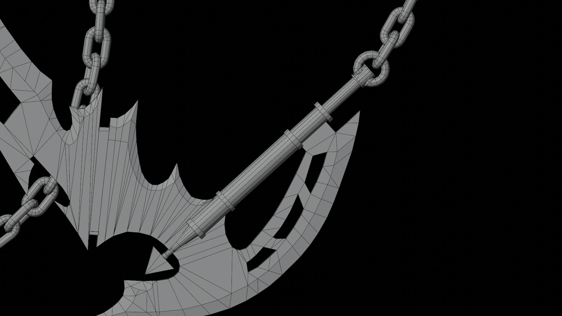 Chain Flail Blade Weapon - 3D Model by Eight Vertex