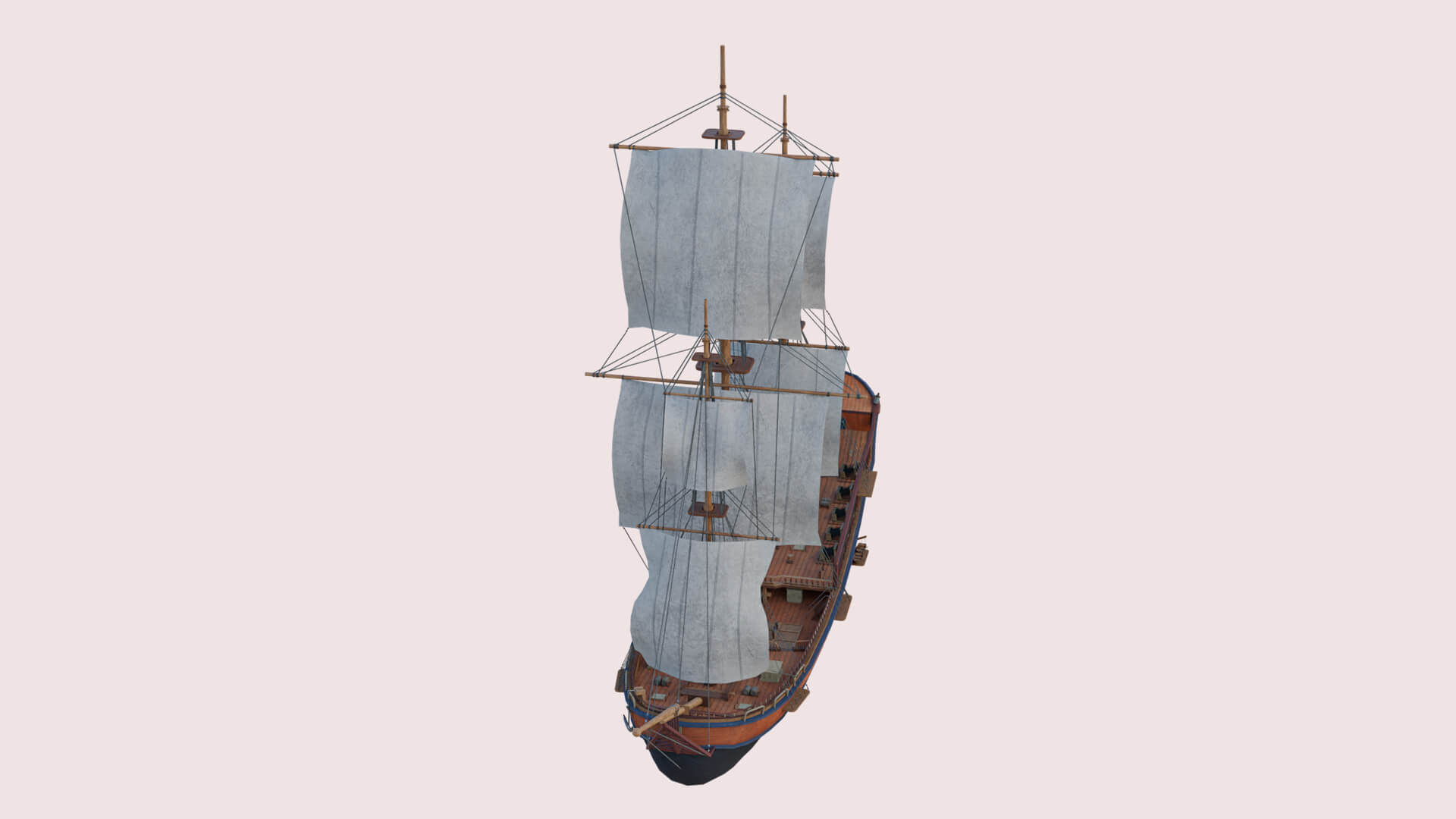 Columbia Ship All PBR Textures Included - 3D Model by Eight Vertex