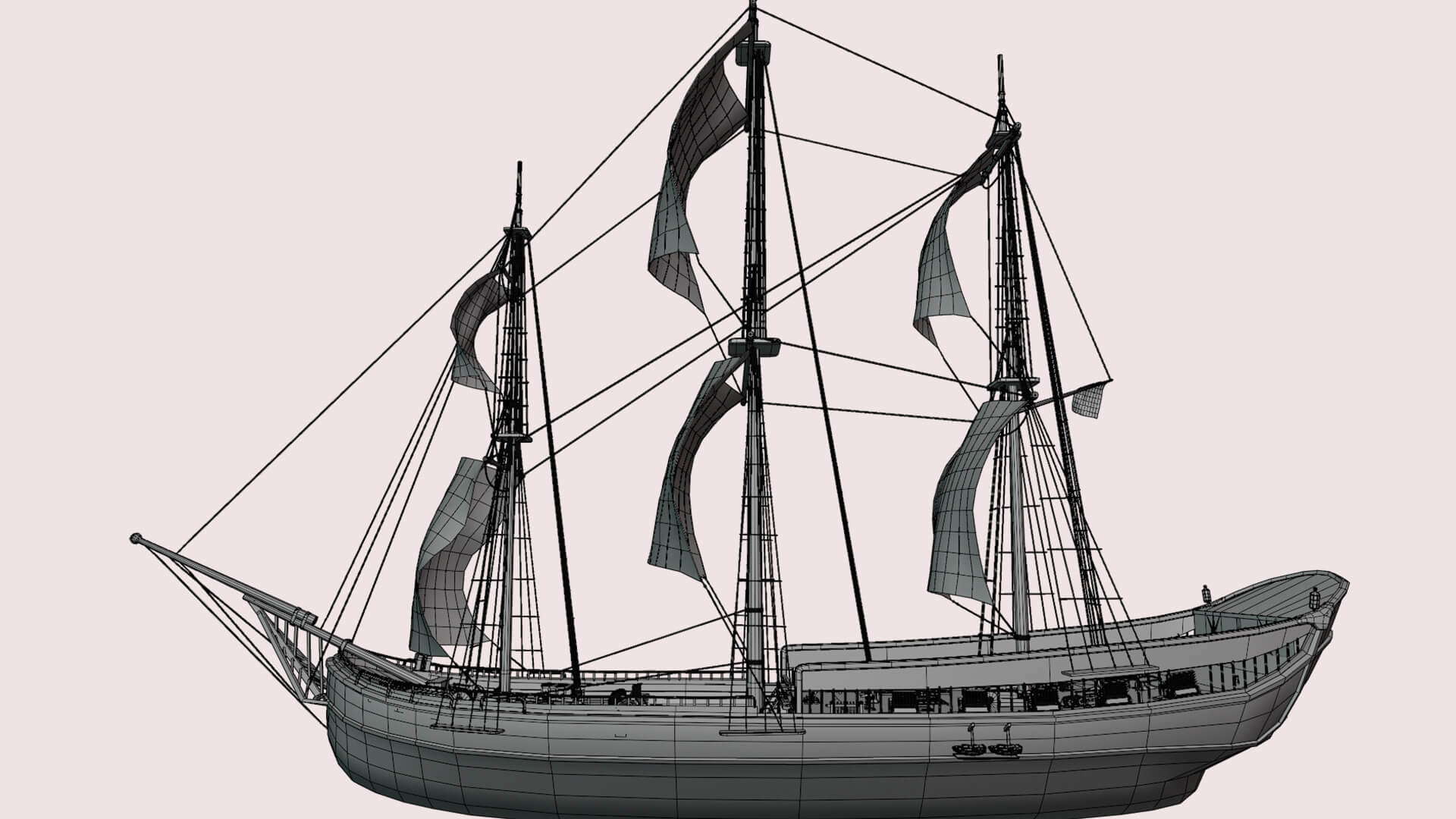 Columbia Ship All PBR Textures Included - 3D Model by Eight Vertex