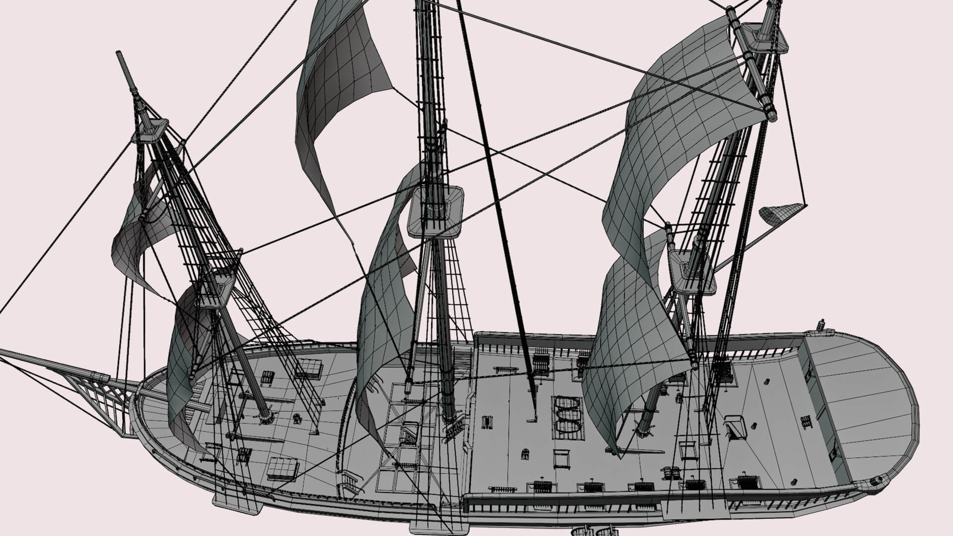 Columbia Ship All PBR Textures Included - 3D Model by Eight Vertex