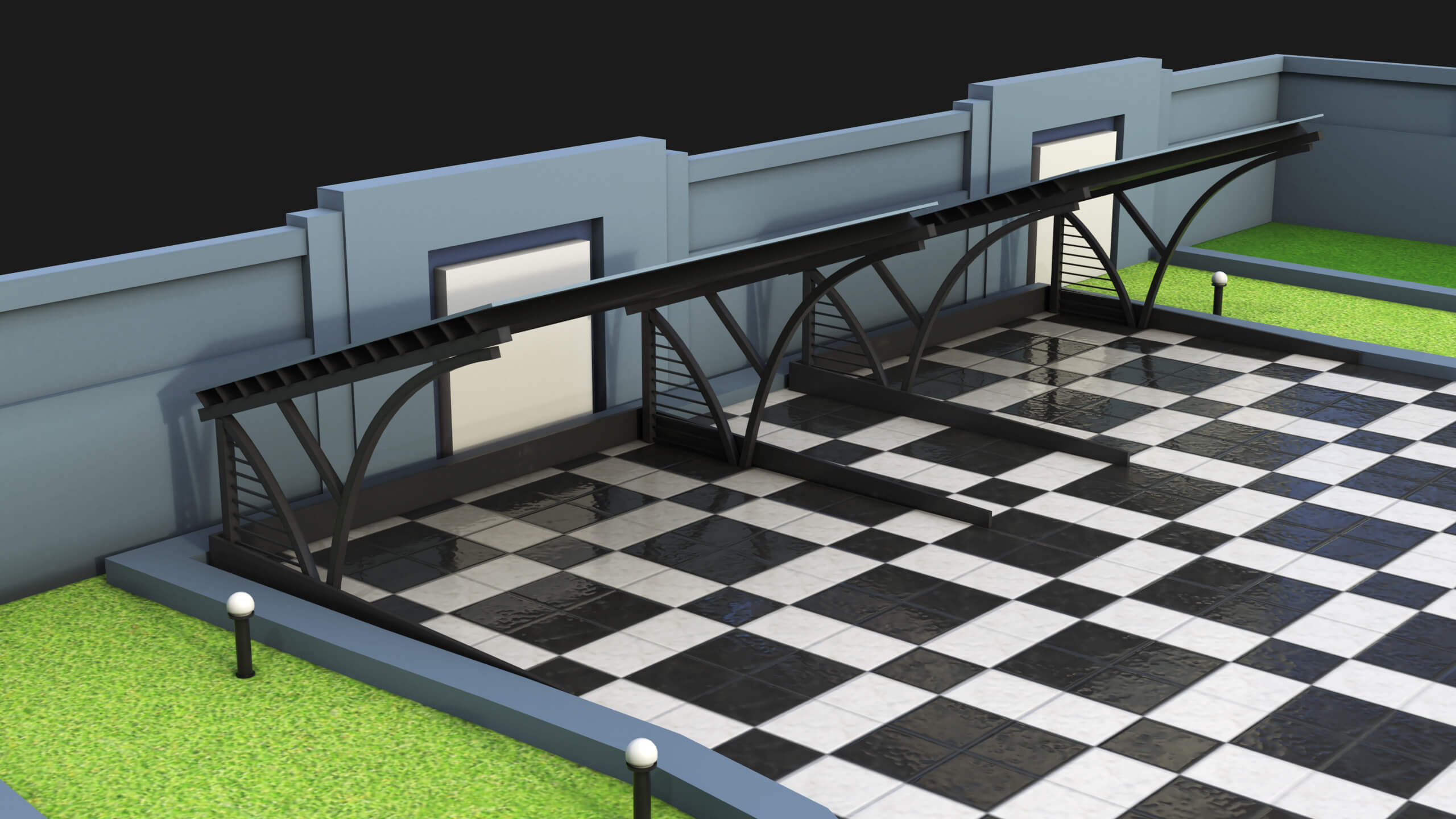 Compound Wall 02 All PBR Unity UE Textures - 3D Model by Eight Vertex