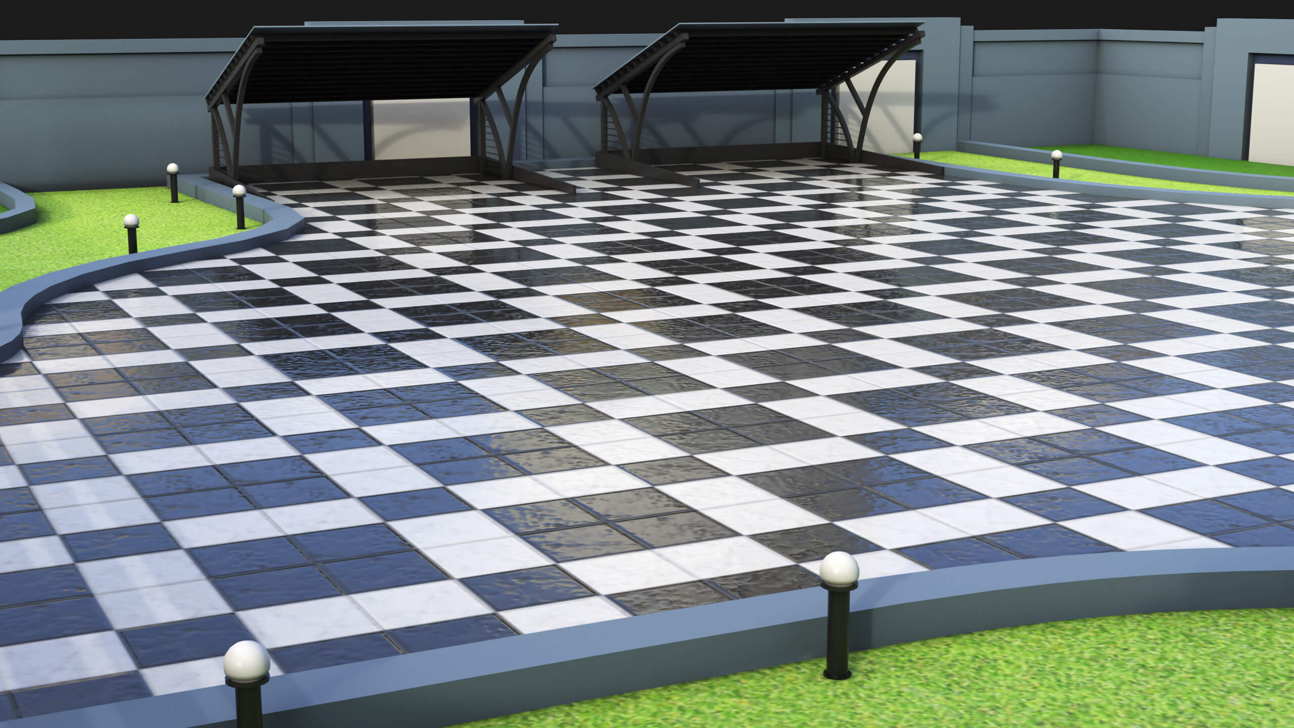 Compound Wall 02 All PBR Unity UE Textures - 3D Model by Eight Vertex