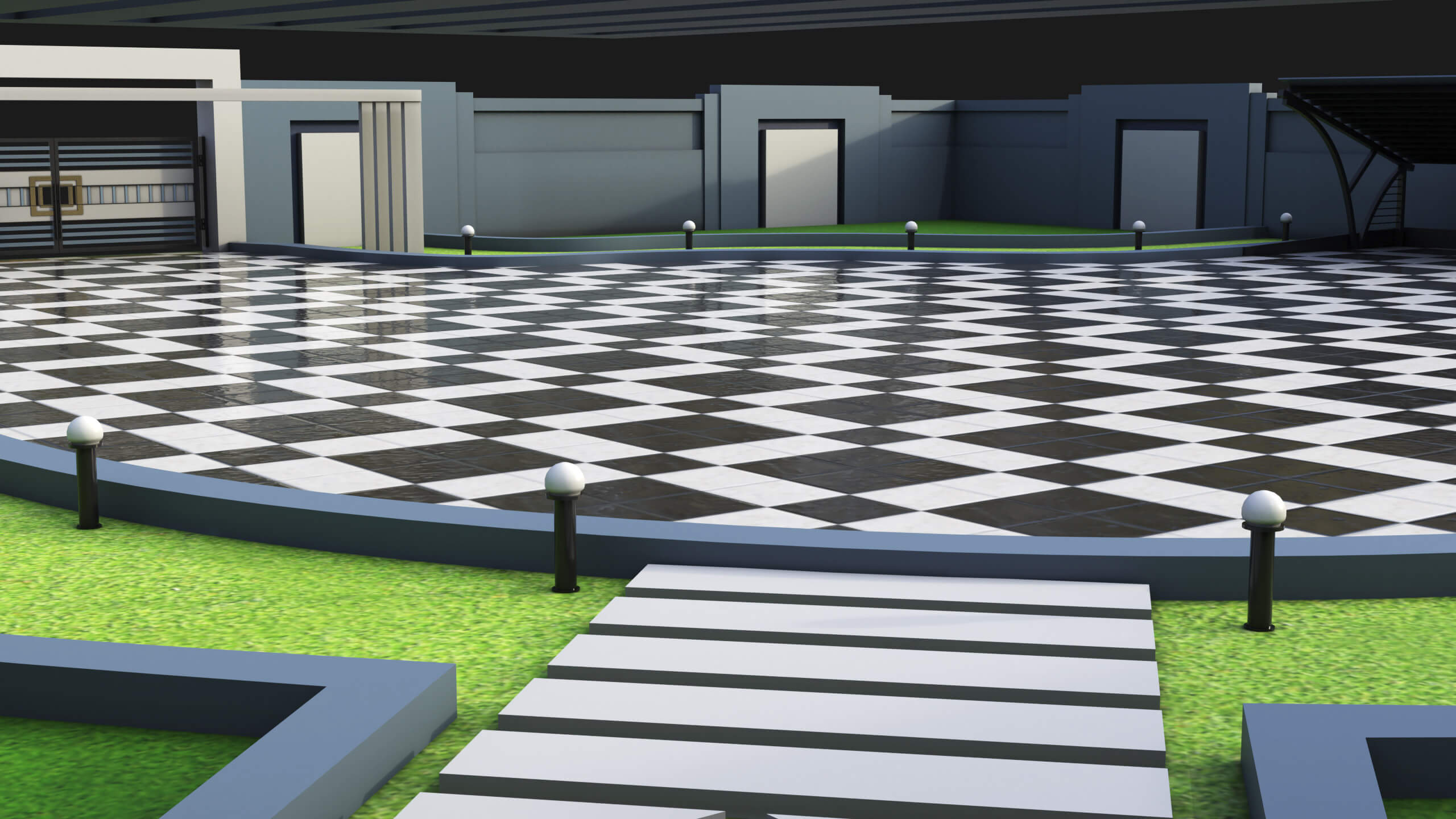 Compound Wall 02 All PBR Unity UE Textures - 3D Model by Eight Vertex