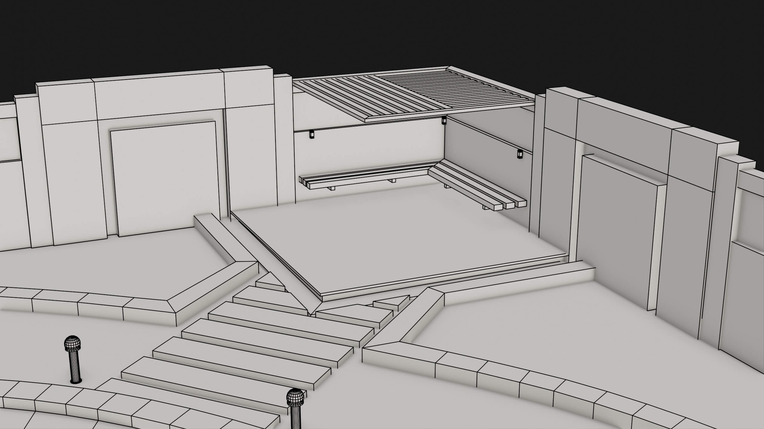 Compound Wall 02 All PBR Unity UE Textures - 3D Model by Eight Vertex