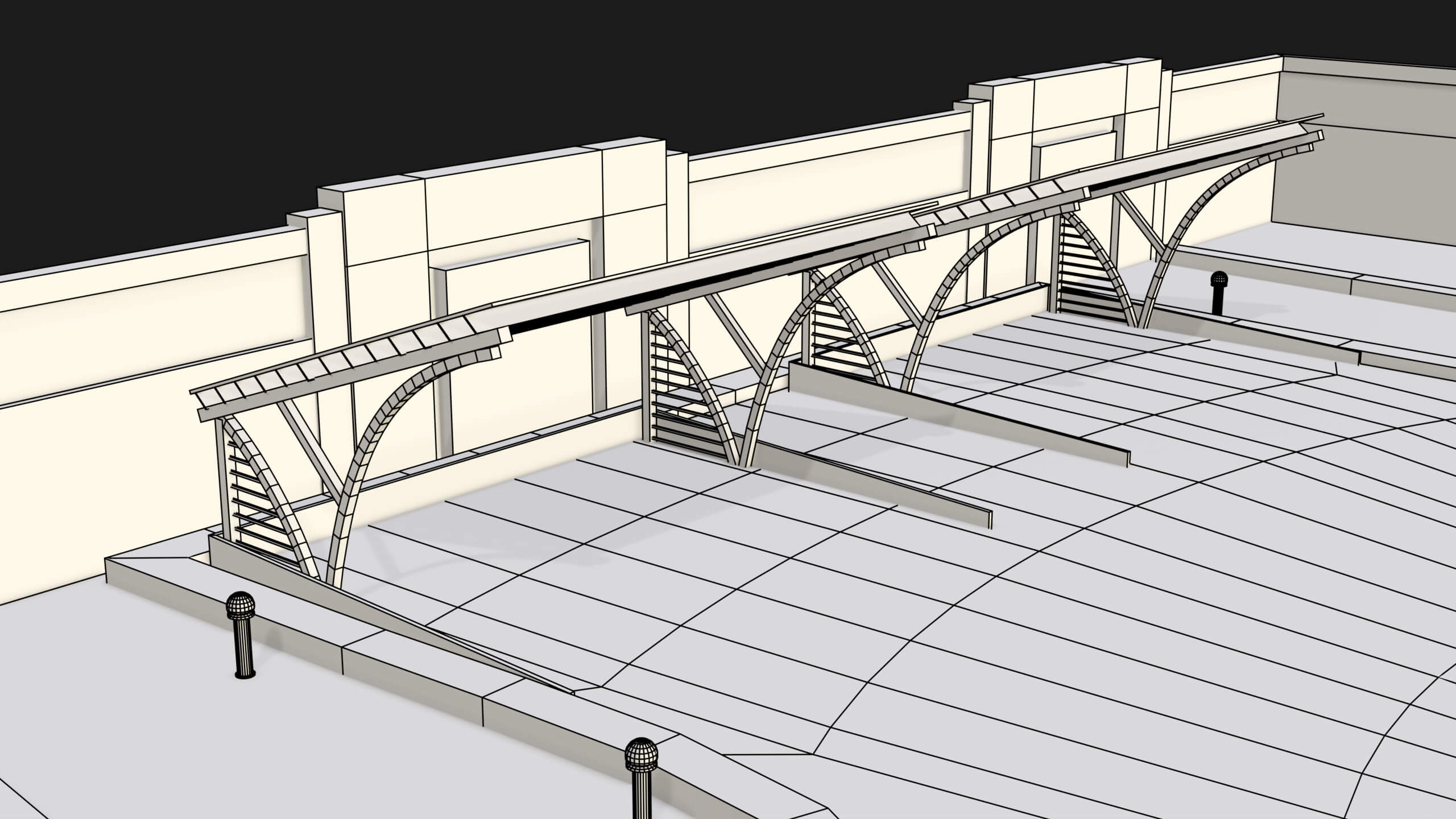 Compound Wall 02 All PBR Unity UE Textures - 3D Model by Eight Vertex