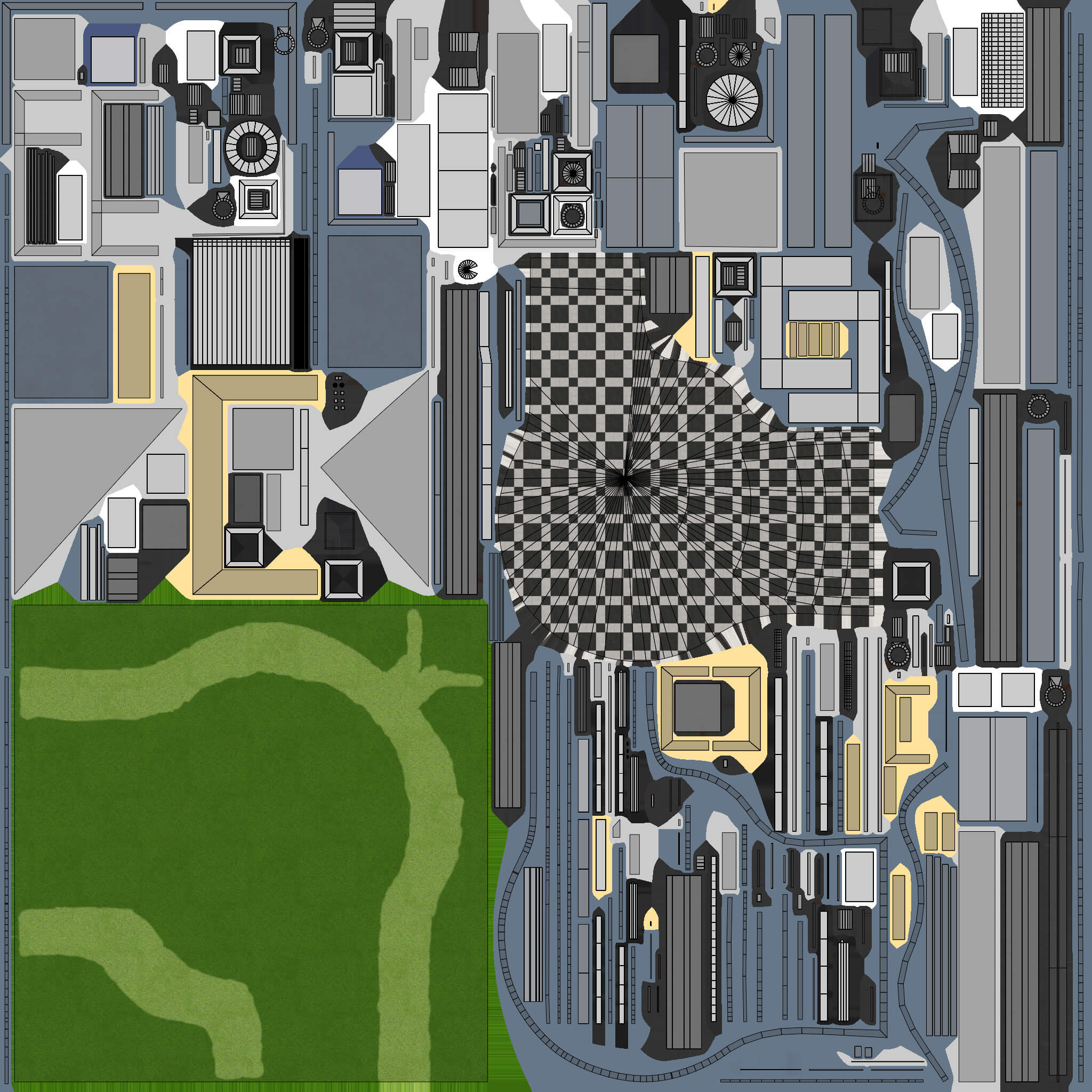 Compound Wall 02 All PBR Unity UE Textures - 3D Model by Eight Vertex