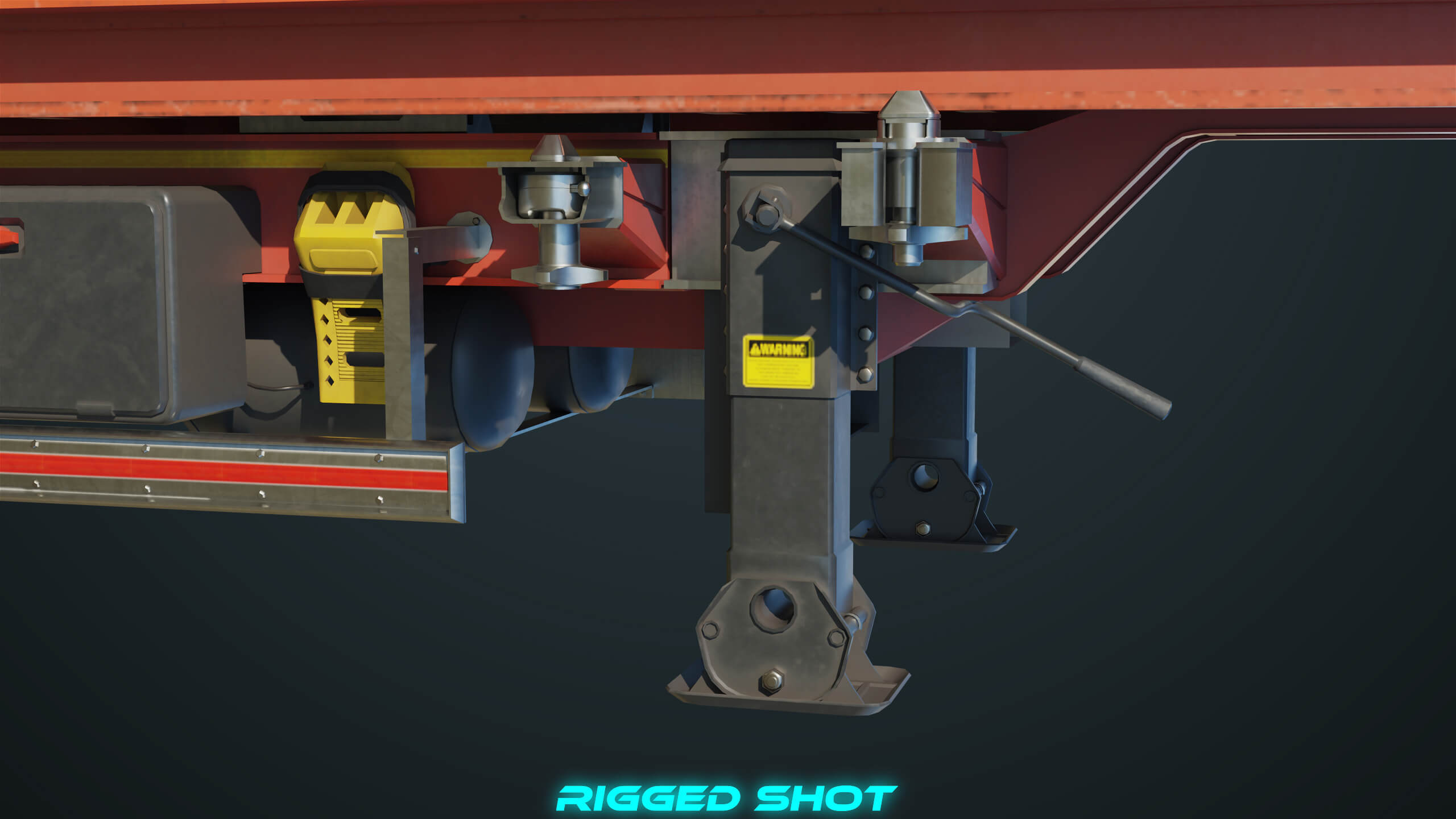 Container Carrier Trailer 02 All PBR Unity UE Textures - 3D Model by ...