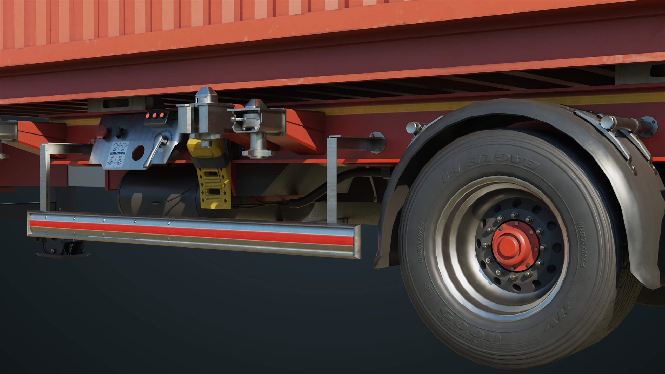 Container Carrier Trailer 02 All PBR Unity UE Textures - 3D Model by Eight Vertex