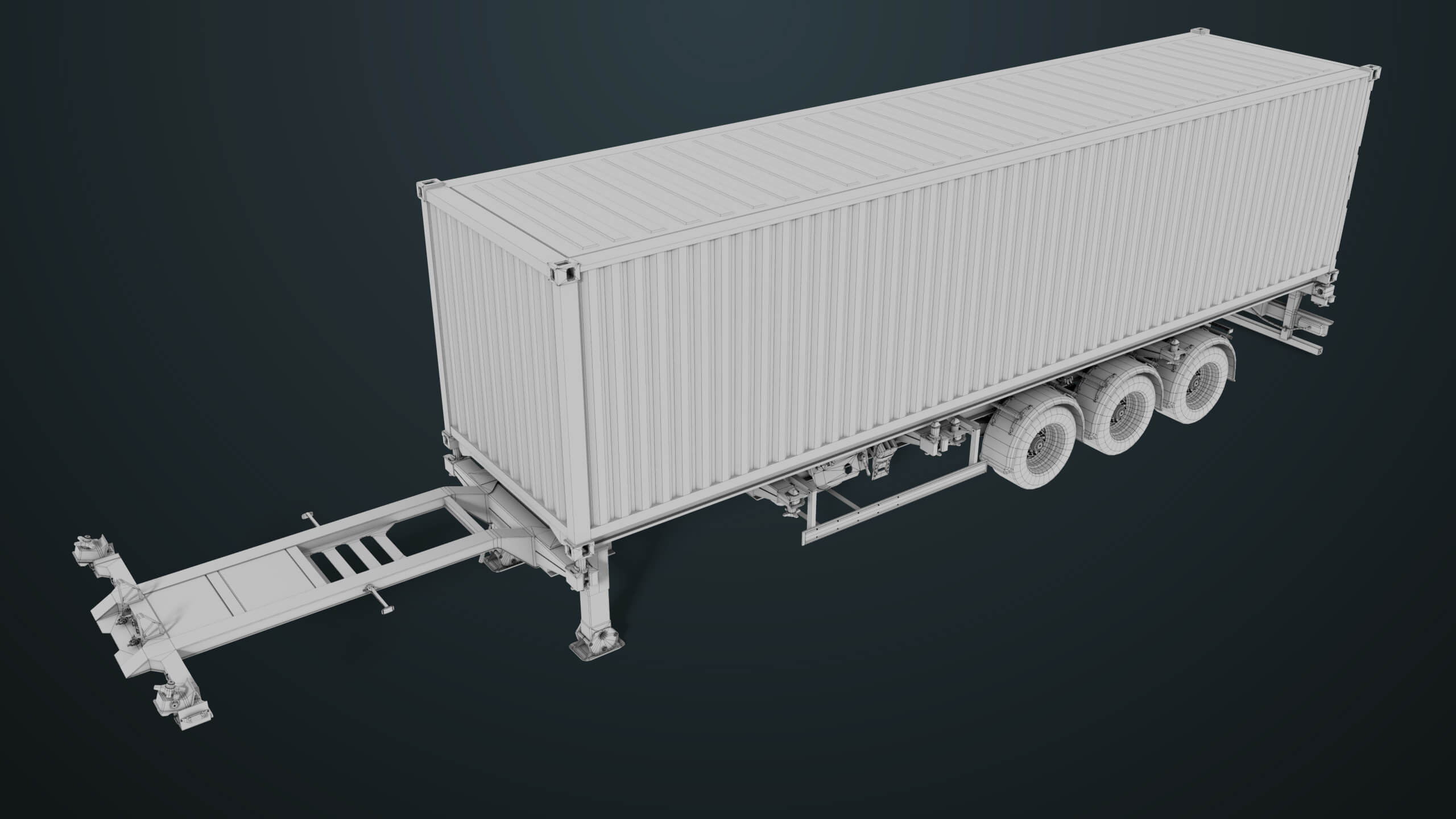 Container Carrier Trailer 02 All PBR Unity UE Textures - 3D Model by ...