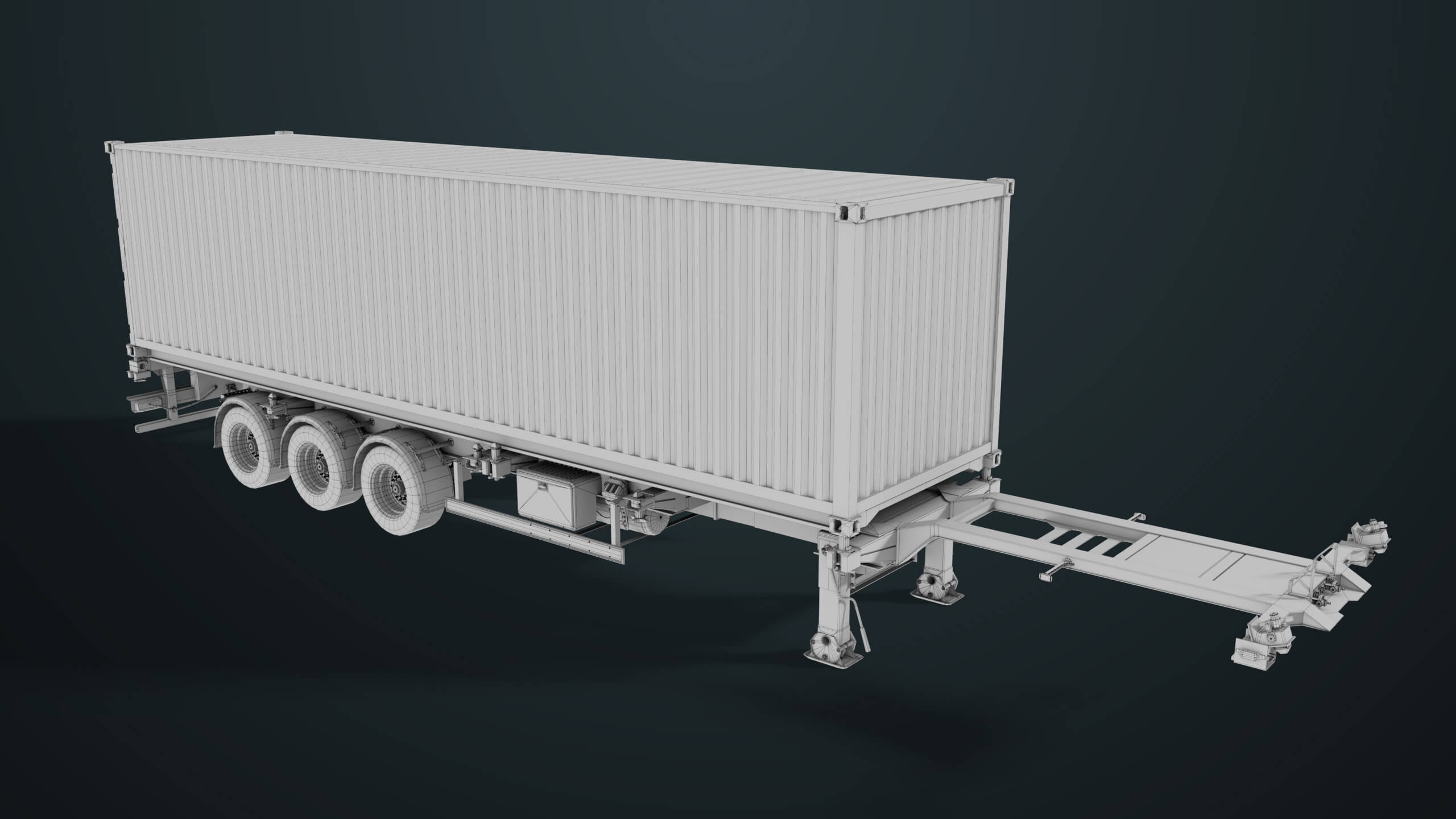 Container Carrier Trailer 02 All PBR Unity UE Textures - 3D Model by ...