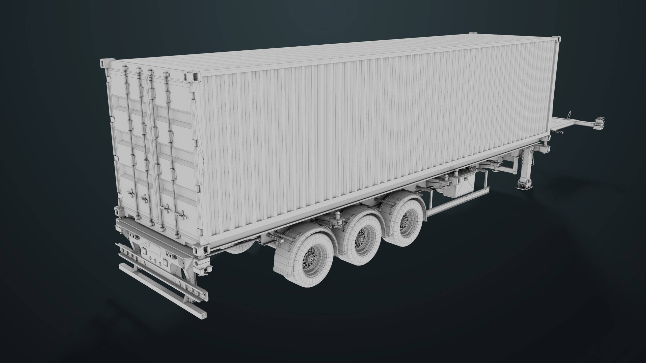 Container Carrier Trailer 02 All PBR Unity UE Textures - 3D Model by ...