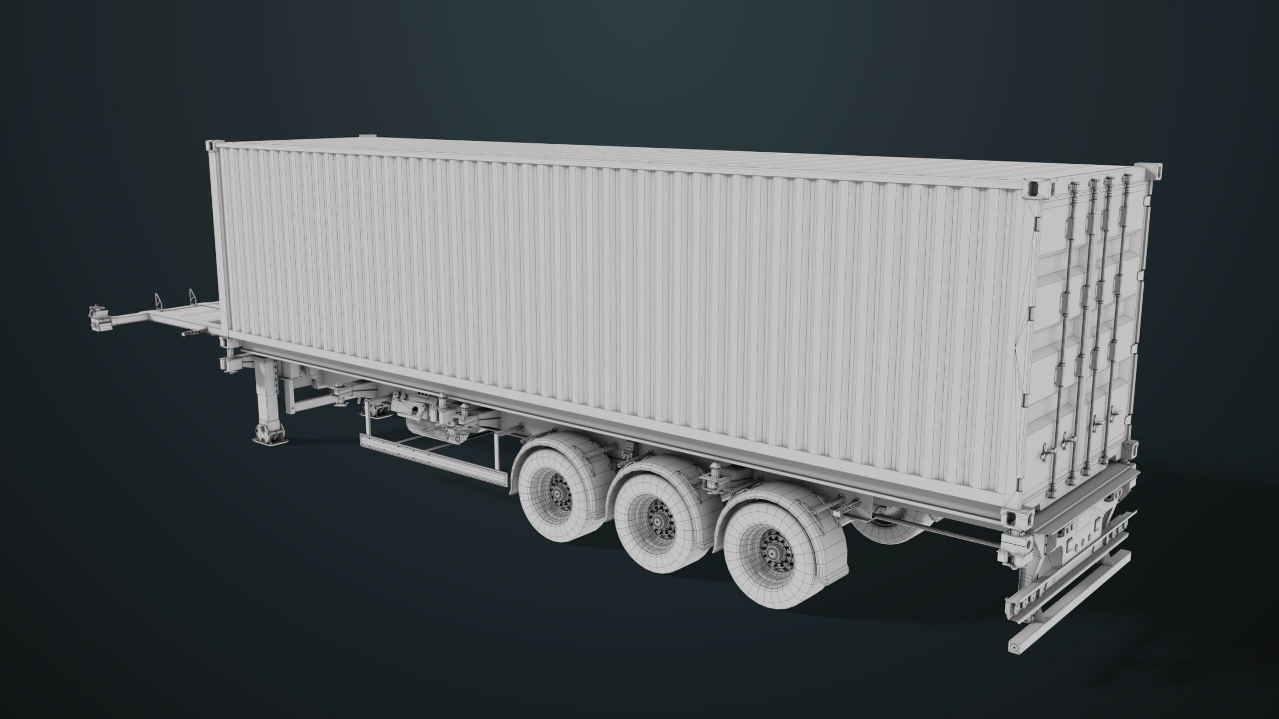 Container Carrier Trailer 02 All PBR Unity UE Textures - 3D Model by ...