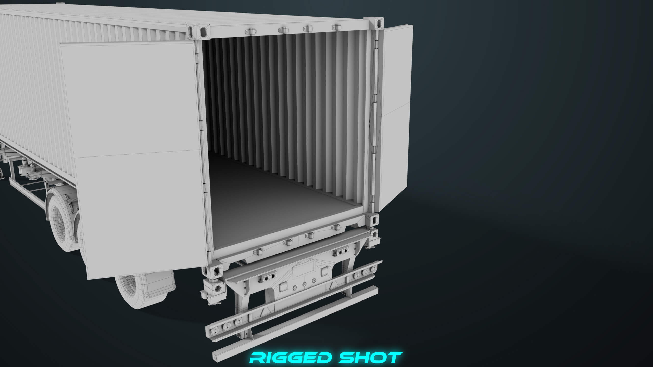 Container Carrier Trailer 02 All PBR Unity UE Textures - 3D Model by ...