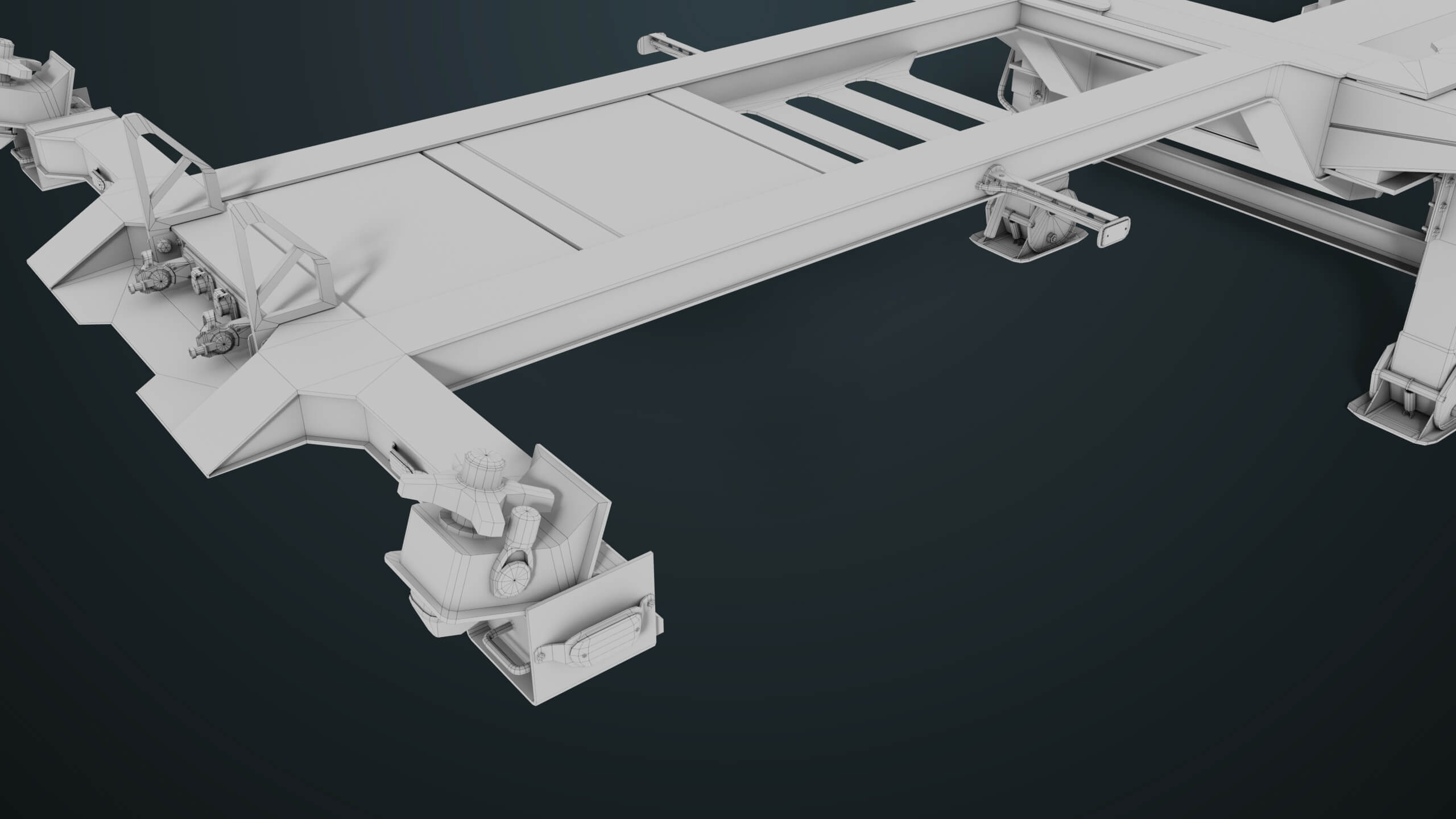 Container Carrier Trailer 02 All PBR Unity UE Textures - 3D Model by ...