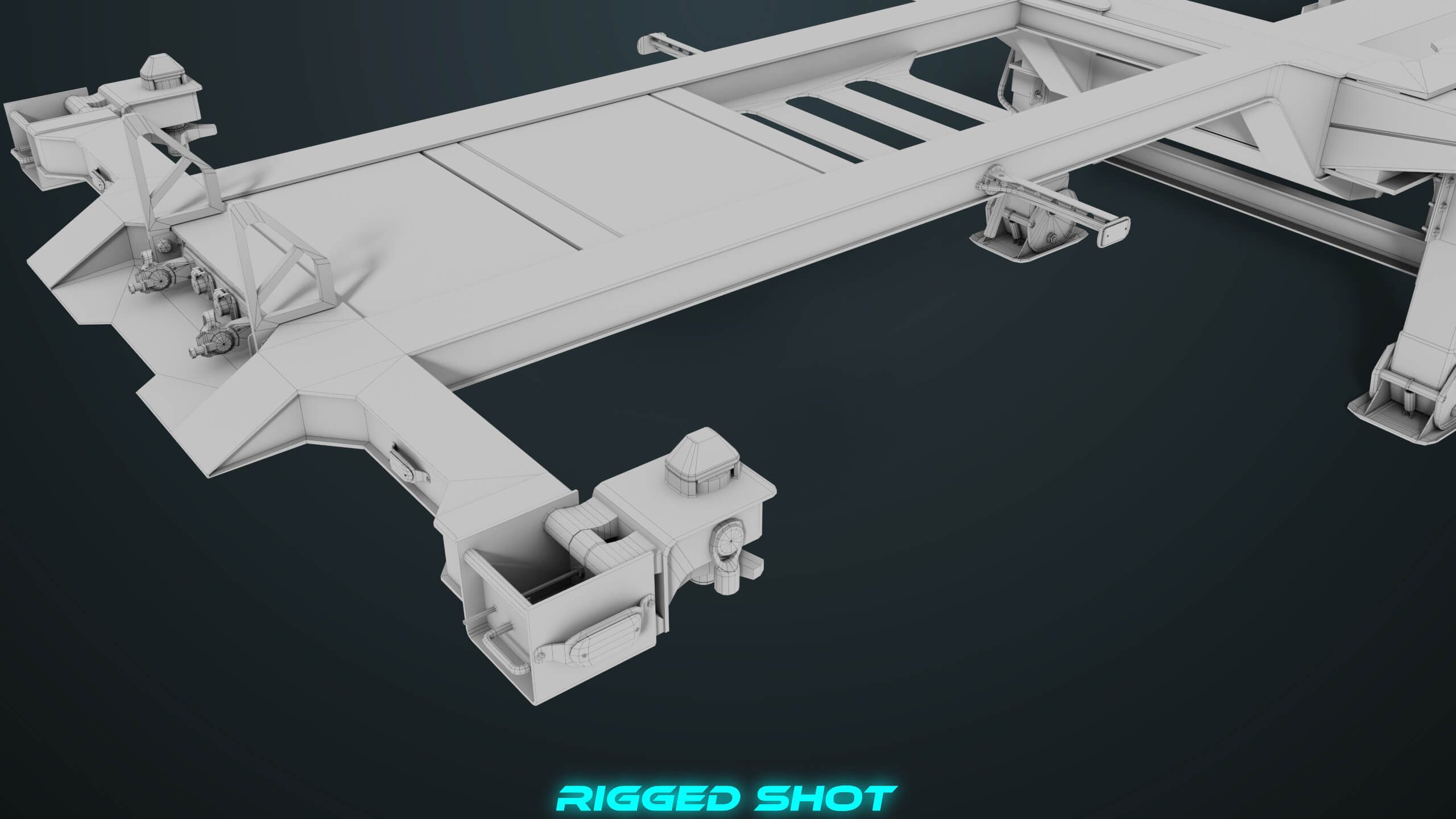 Container Carrier Trailer 02 All PBR Unity UE Textures - 3D Model by ...