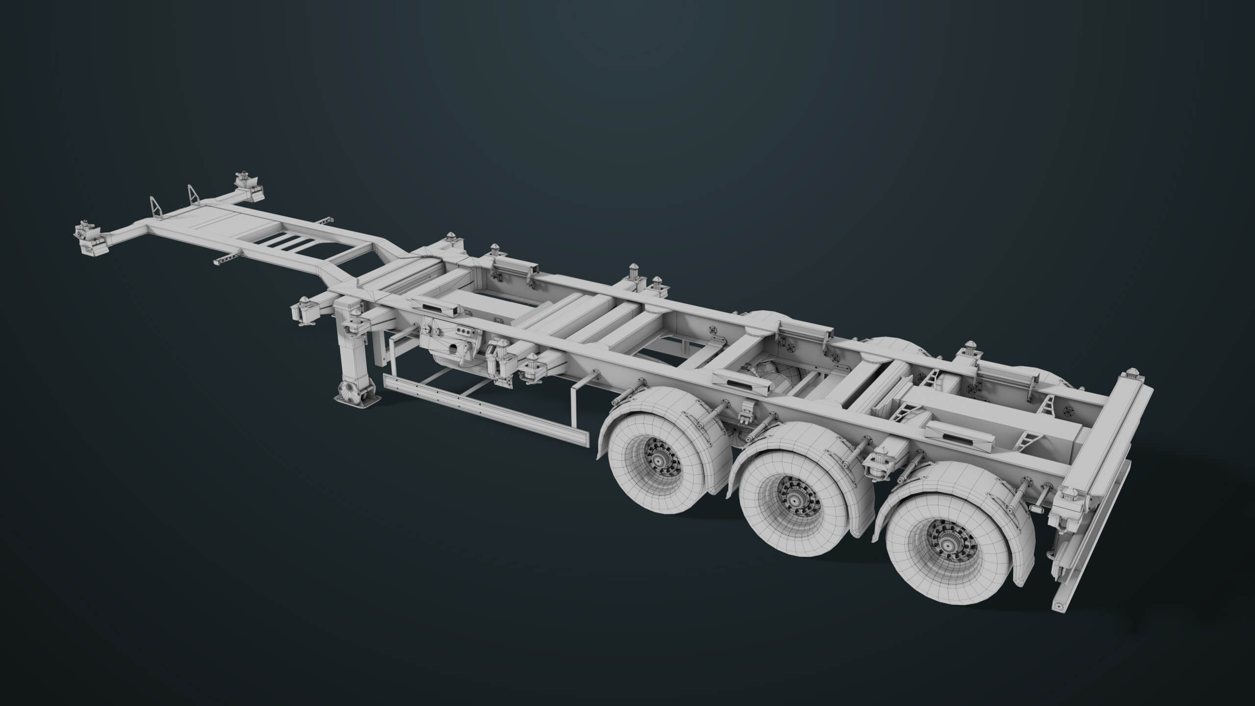Container Carrier Trailer 02 All PBR Unity UE Textures - 3D Model by ...
