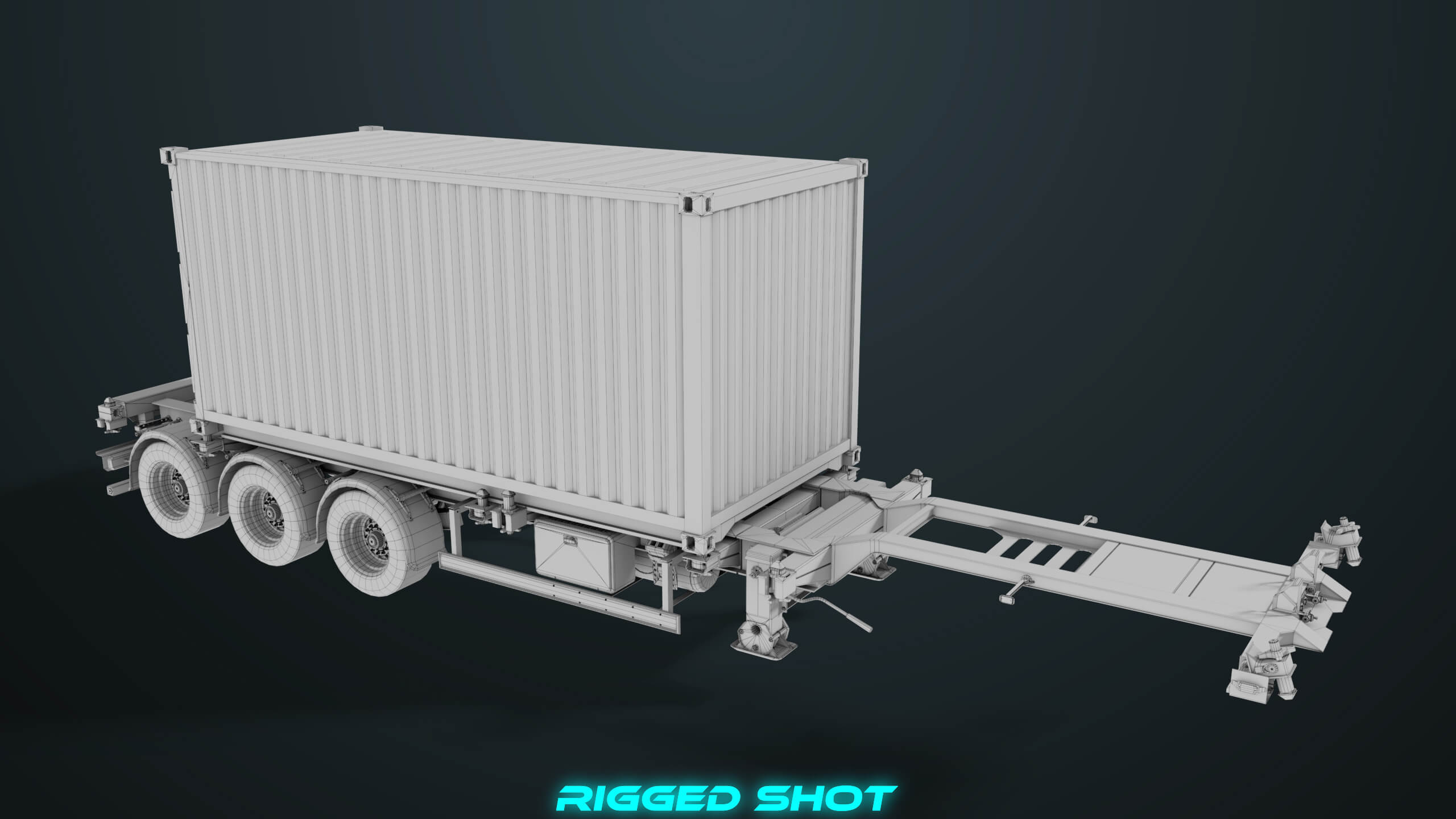 Container Carrier Trailer 02 All PBR Unity UE Textures - 3D Model by ...