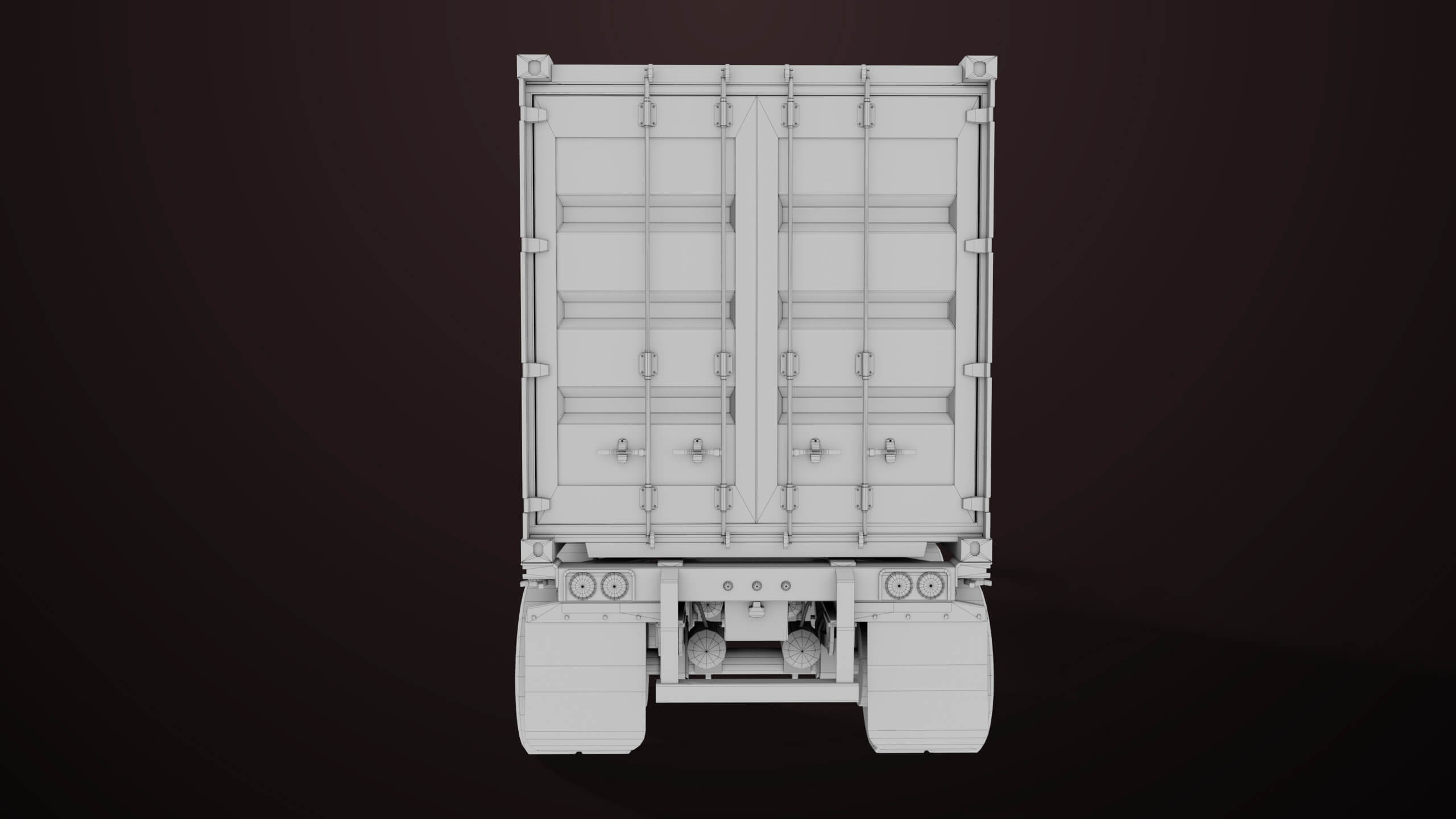 Container Carrier Trailer 03 for Heavy Truck PBR - 3D Model by Eight Vertex