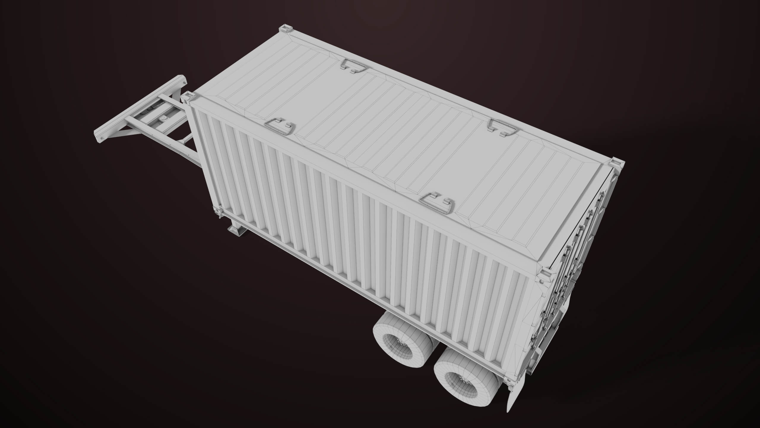 Container Carrier Trailer 03 for Heavy Truck PBR - 3D Model by Eight Vertex