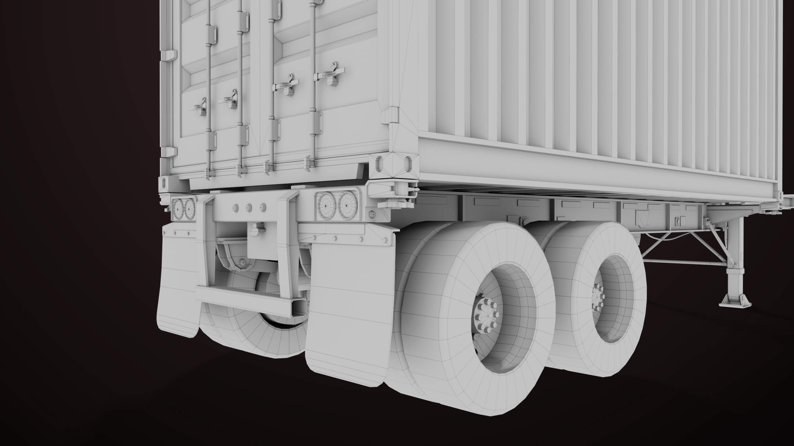 Container Carrier Trailer 03 for Heavy Truck PBR - 3D Model by Eight Vertex