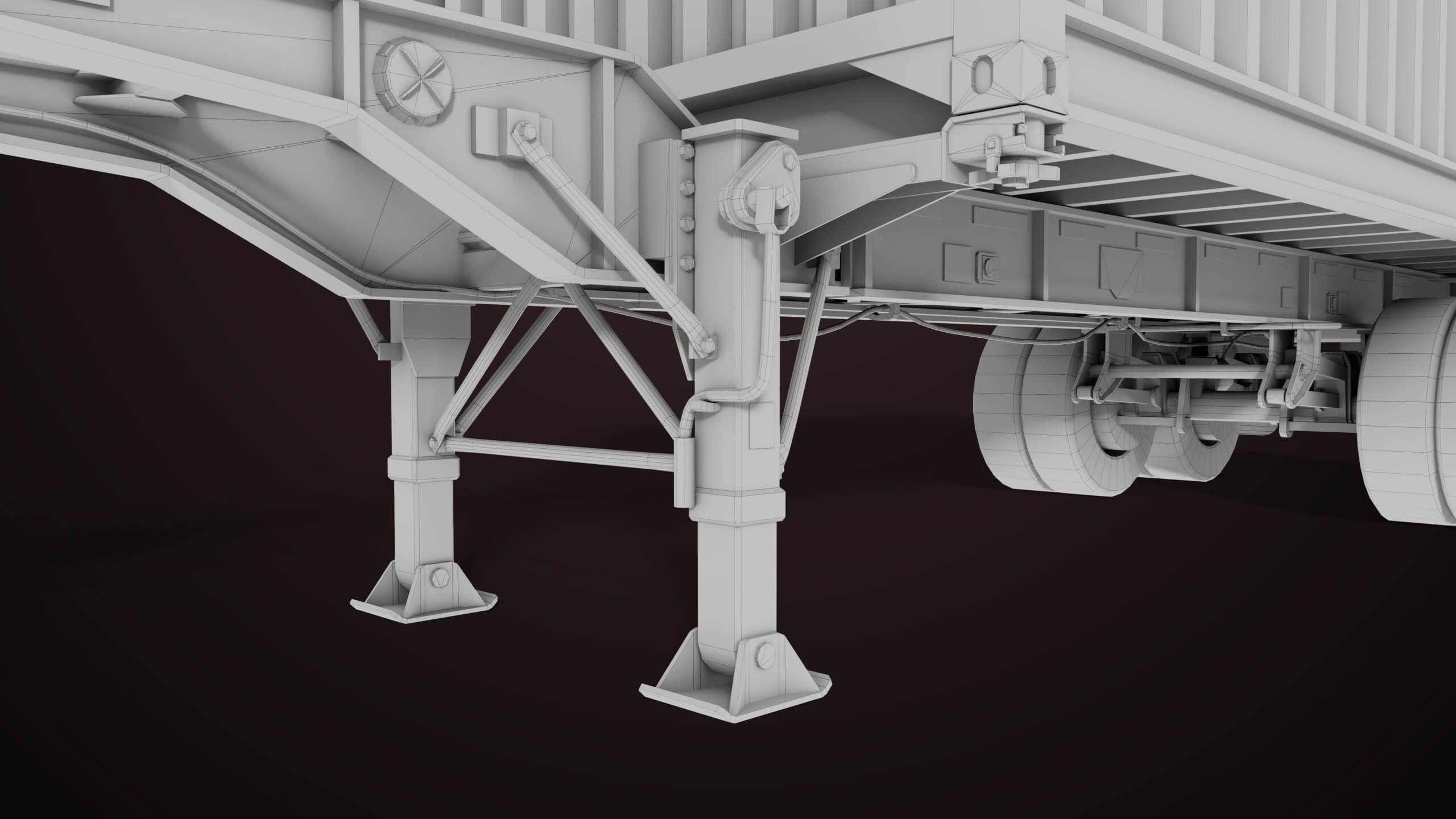 Container Carrier Trailer 03 for Heavy Truck PBR - 3D Model by Eight Vertex