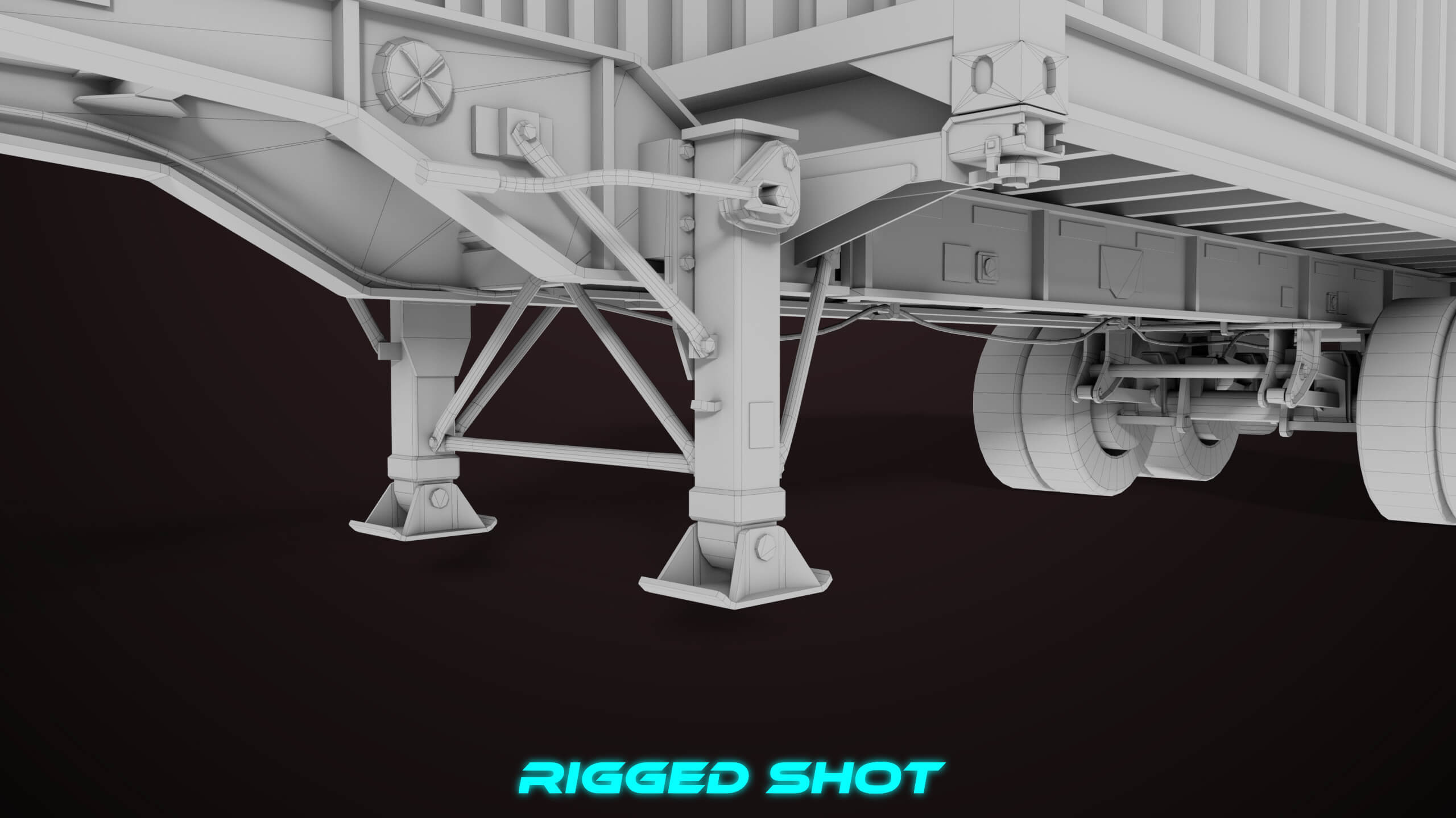 Container Carrier Trailer 03 for Heavy Truck PBR - 3D Model by Eight Vertex