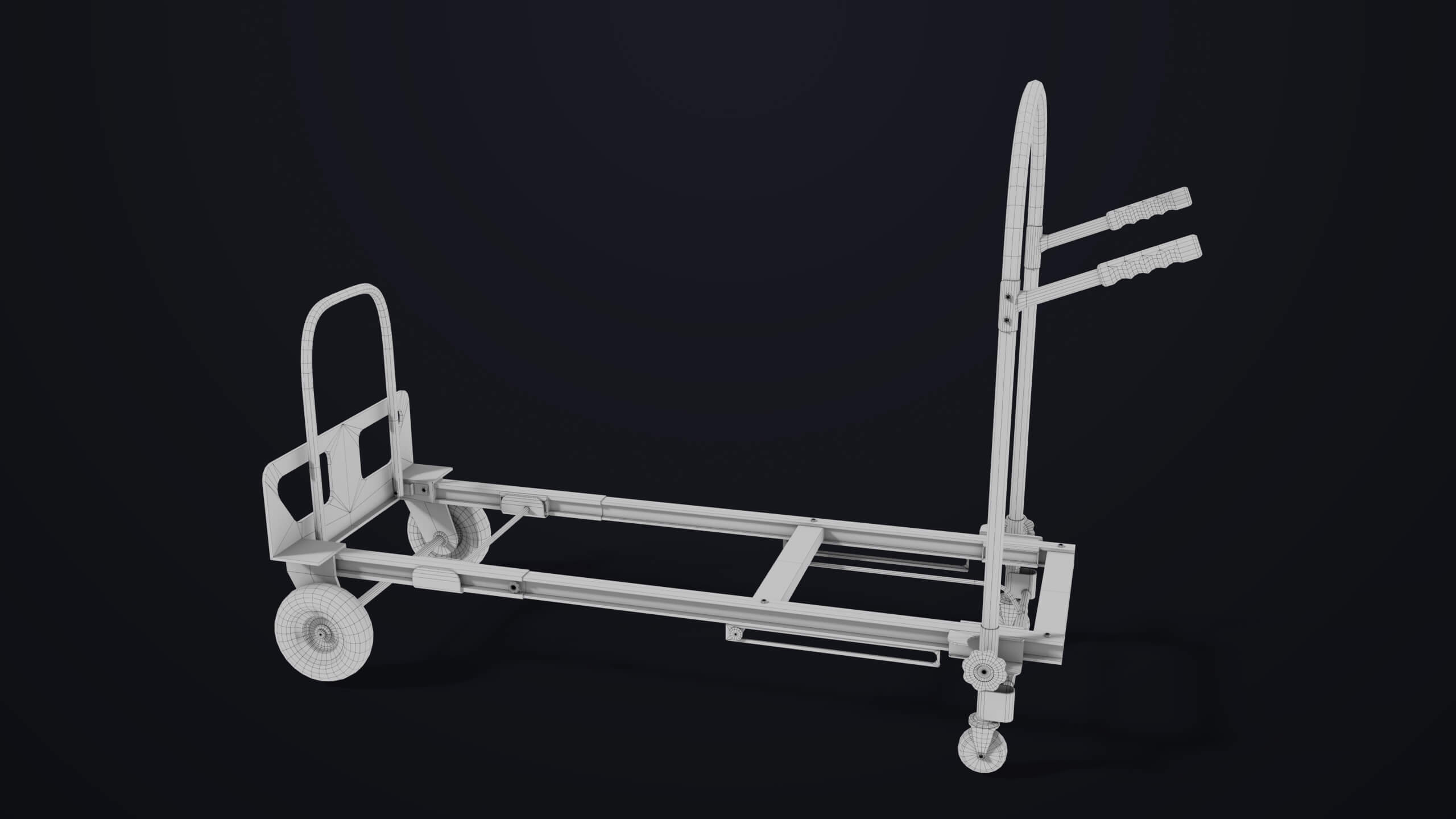 Convertible Hand Truck Steel All PBR Unity UE Textures - 3D Model by ...