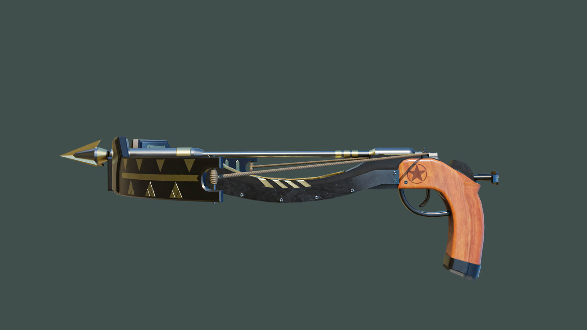 Crossbow Gun Arrow Shooter All PBR Unity UE Textures - 3D Model by ...