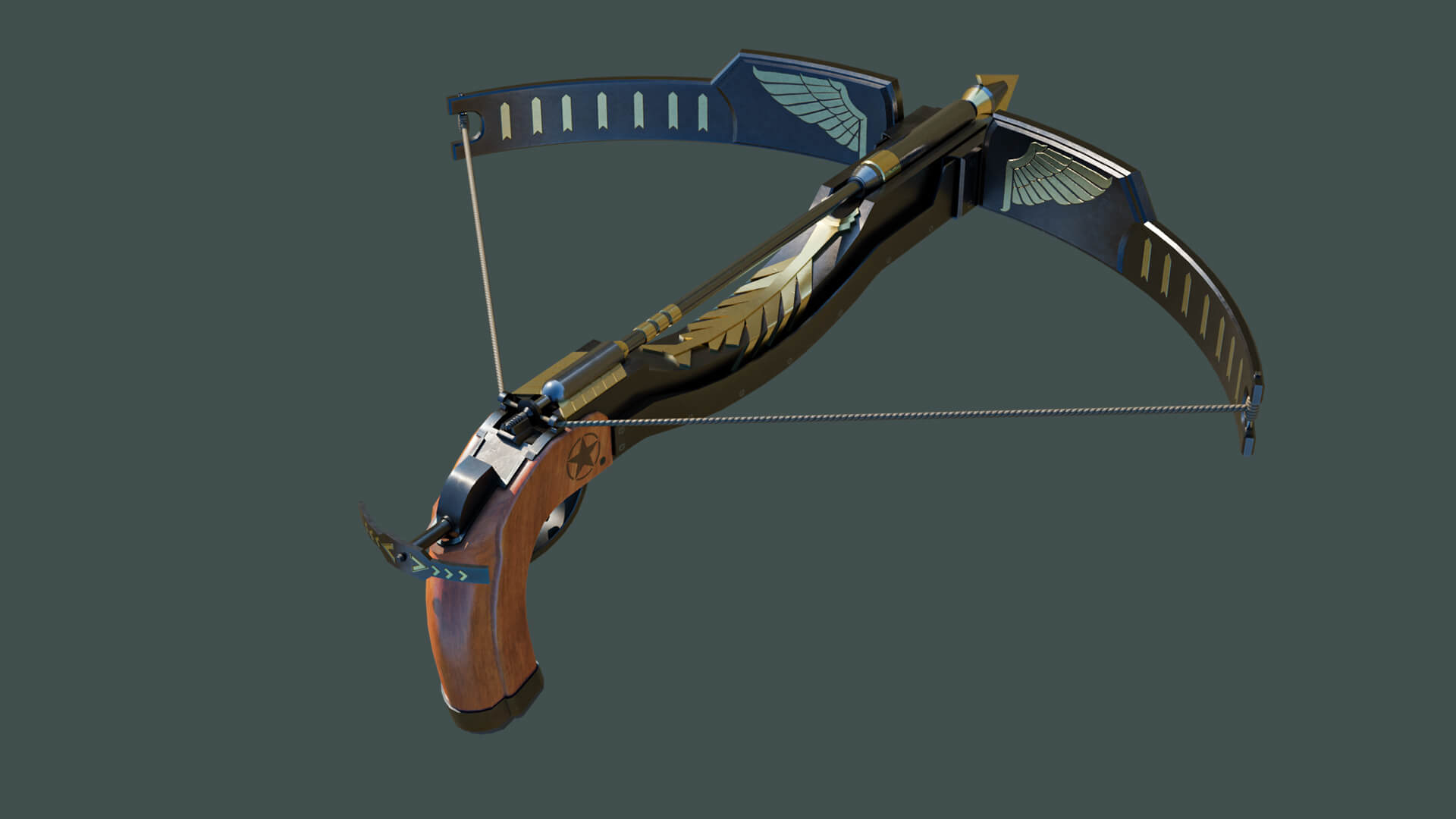Crossbow Gun Arrow Shooter All PBR Unity UE Textures - 3D Model by ...