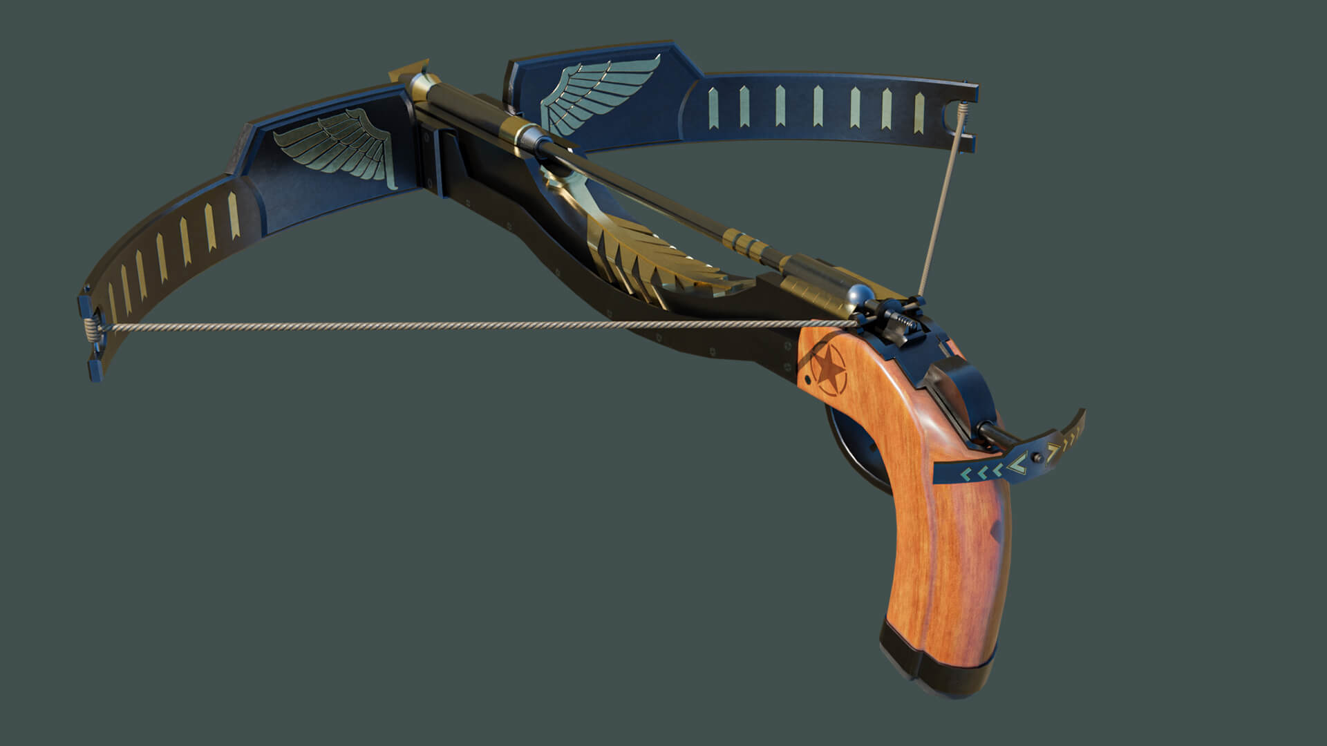 Crossbow Gun Arrow Shooter All PBR Unity UE Textures - 3D Model by ...