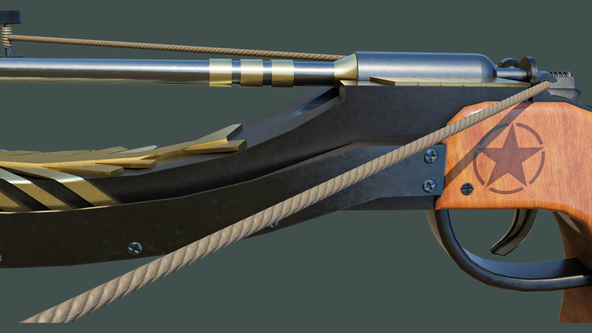 Crossbow Gun Arrow Shooter All PBR Unity UE Textures - 3D Model by ...