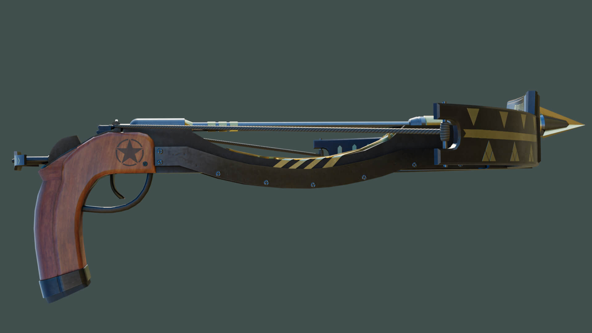 Crossbow Gun Arrow Shooter All PBR Unity UE Textures - 3D Model by ...